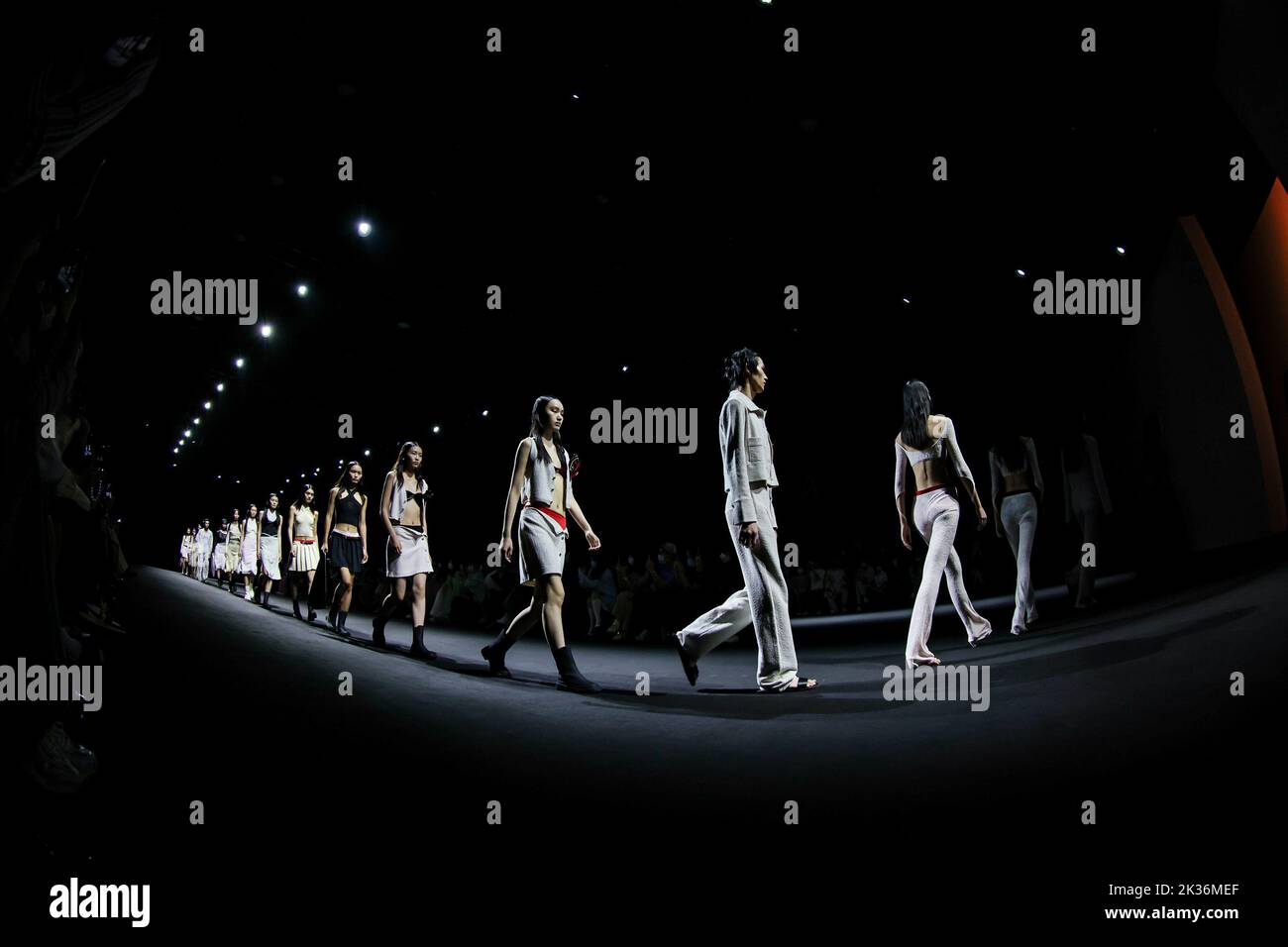 SHANGHAI, CHINA - SEPTEMBER 24, 2022 - Models walk the runway during ...