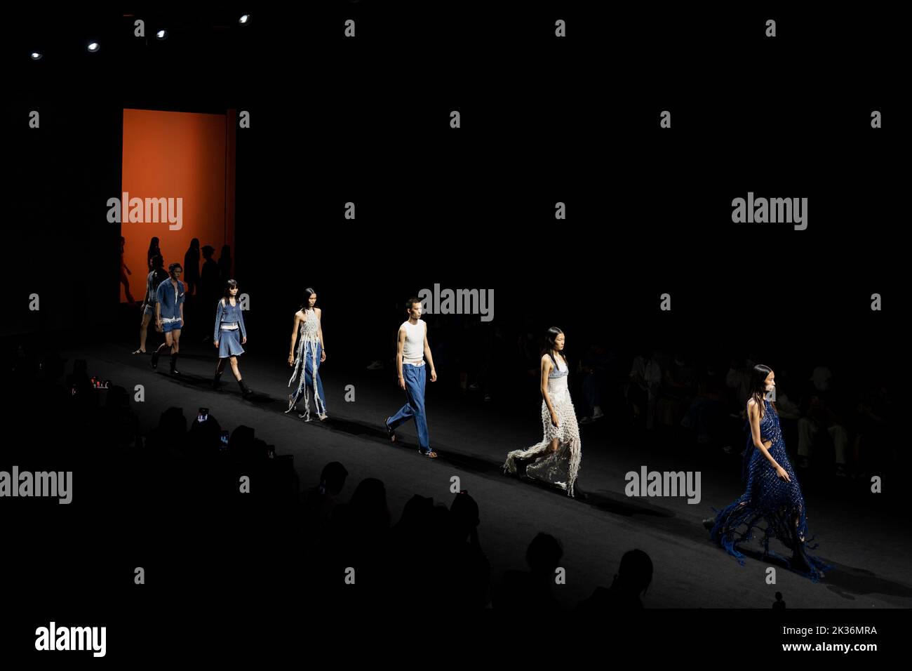 SHANGHAI, CHINA - SEPTEMBER 24, 2022 - Models walk the runway during ...
