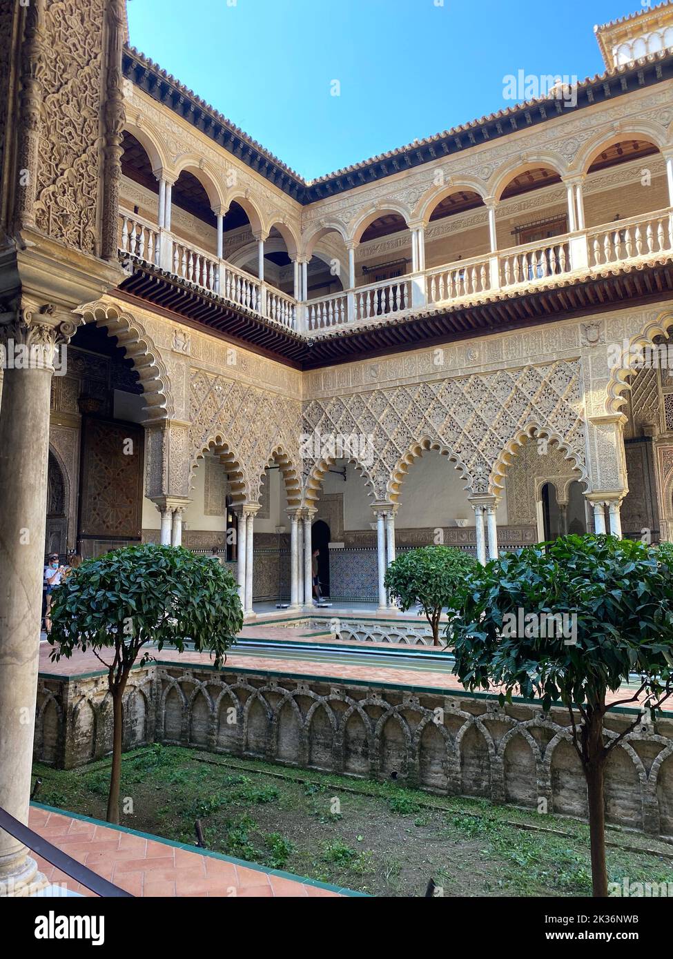 Palace of Alcazar, famous Andalusian architecture, an old Arab place in ...