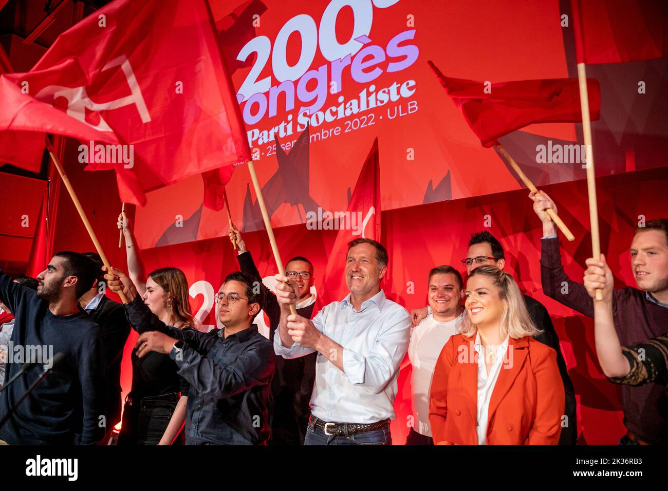 PS chairman Paul Magnette pictured during a party congress of french ...