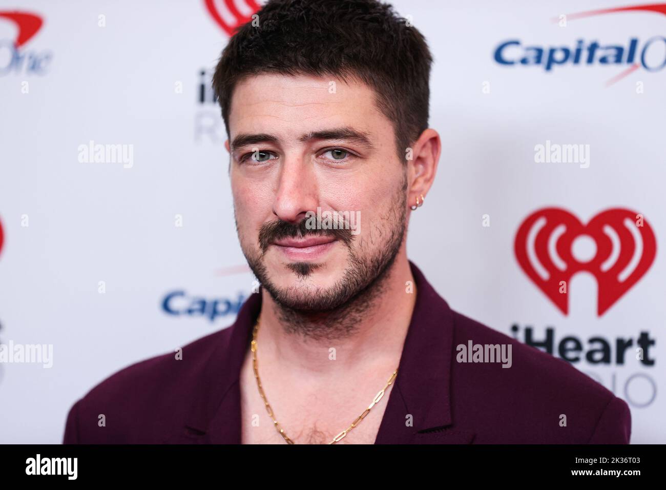 LAS VEGAS, NEVADA, USA - SEPTEMBER 24: Marcus Mumford poses in the ...