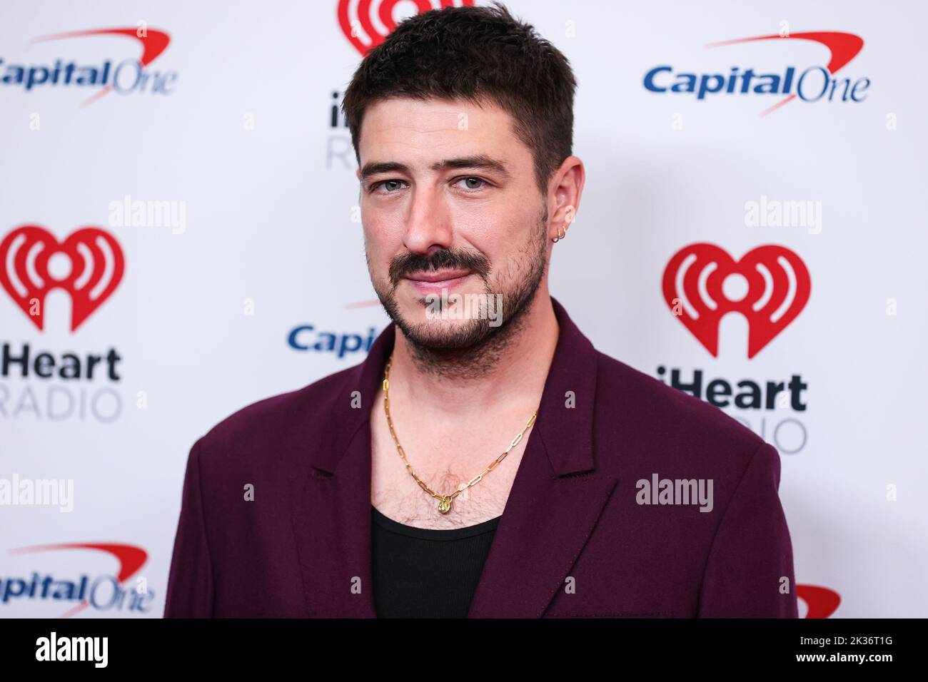 LAS VEGAS, NEVADA, USA - SEPTEMBER 24: Marcus Mumford poses in the ...