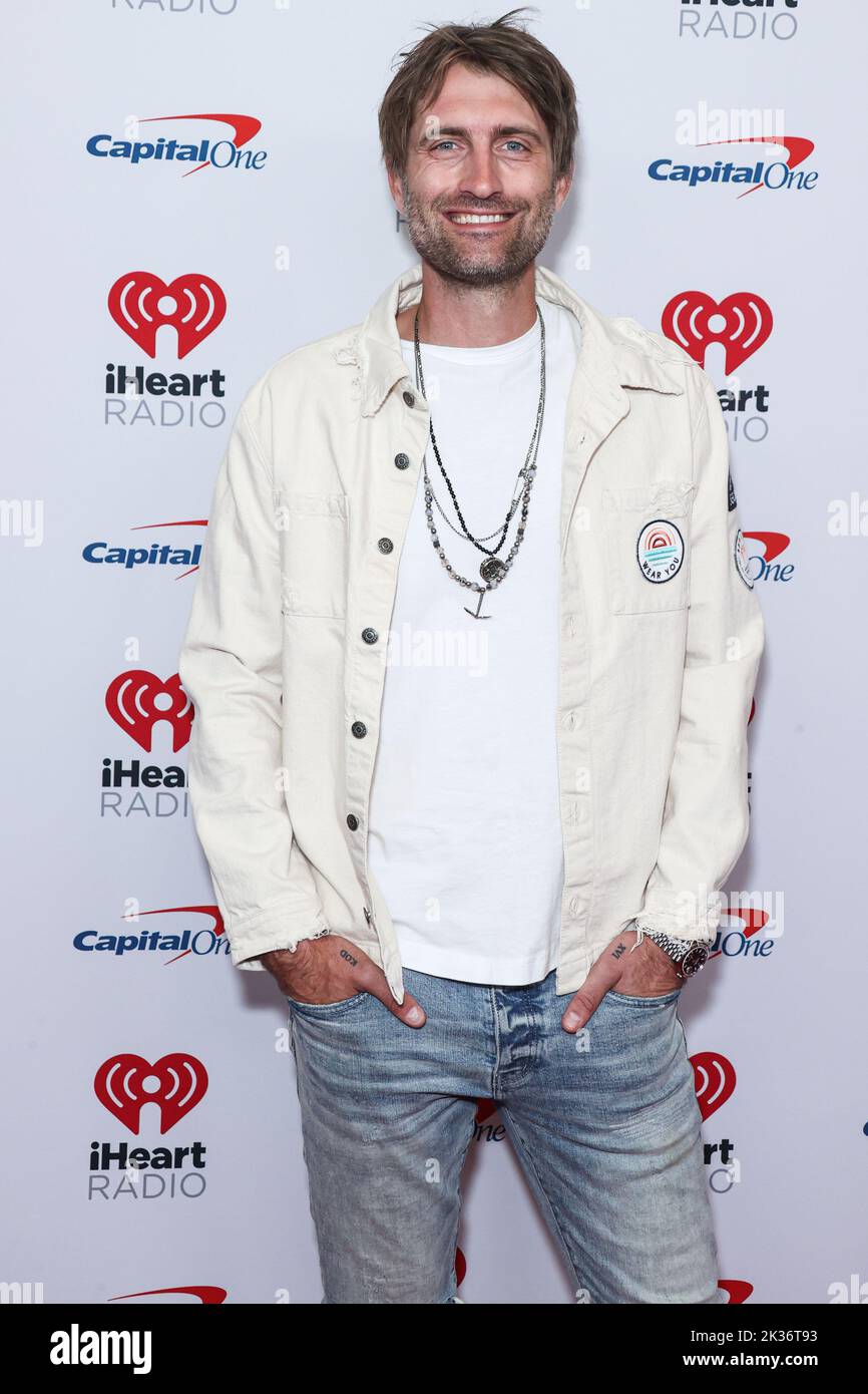 LAS VEGAS, NEVADA, USA - SEPTEMBER 24: Ryan Hurd poses in the press ...