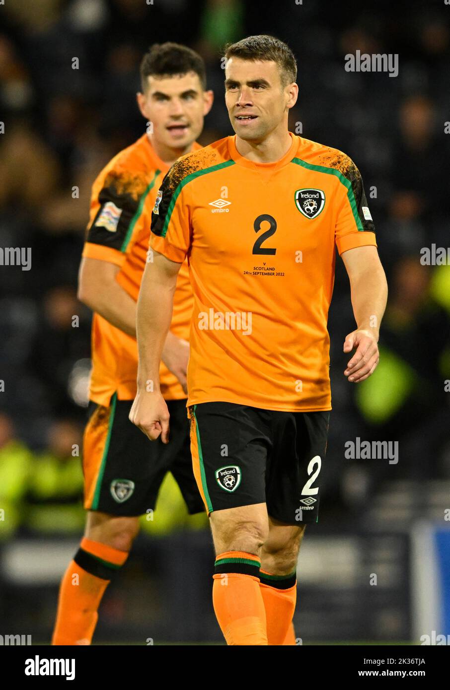 Glasgow, Scotland, 24th September 2022. Seamus Coleman of Rep of ...