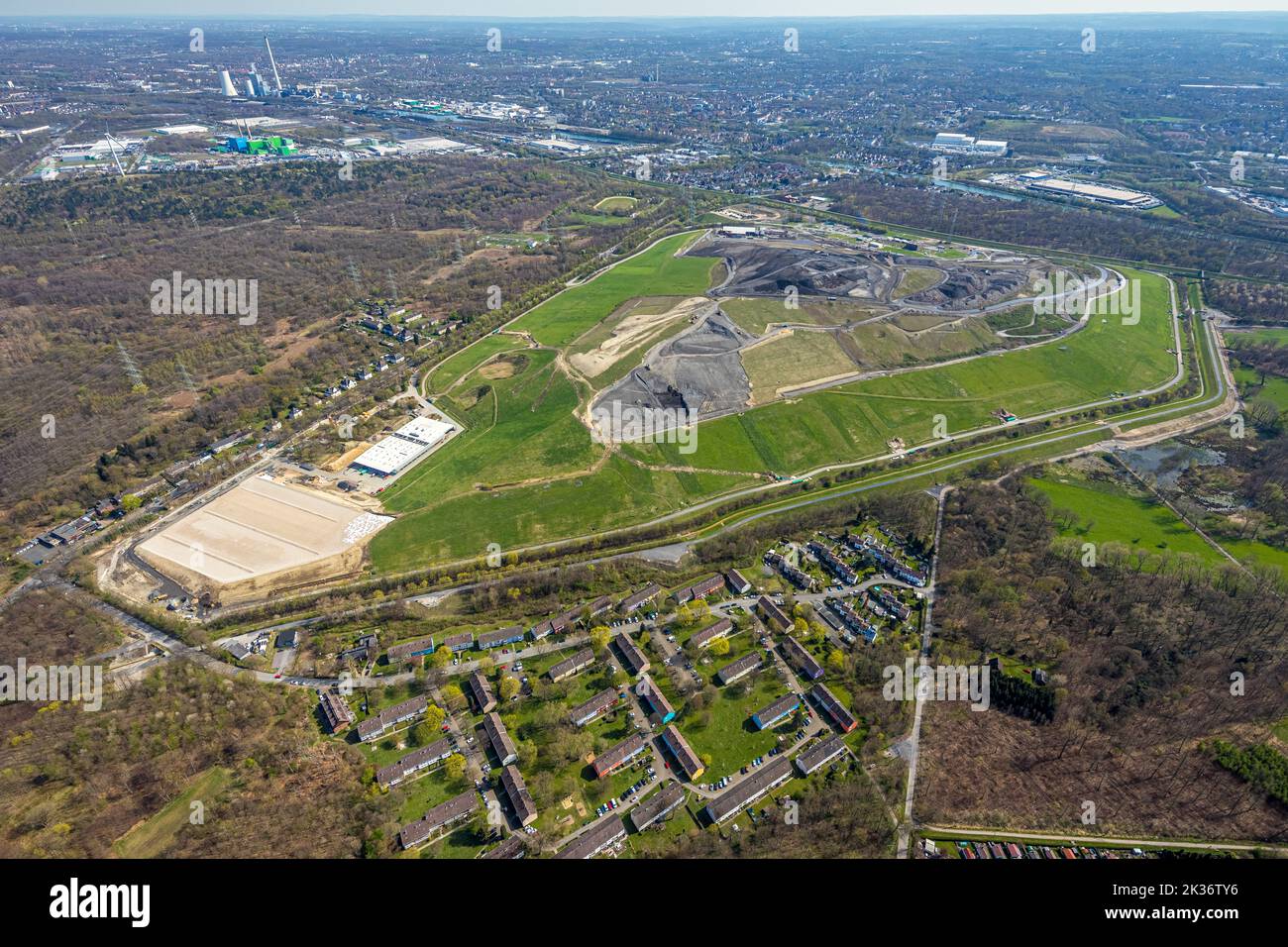 Aerial view, Emscherbruch central landfill, Agr Halde Gelsenkirchen ...