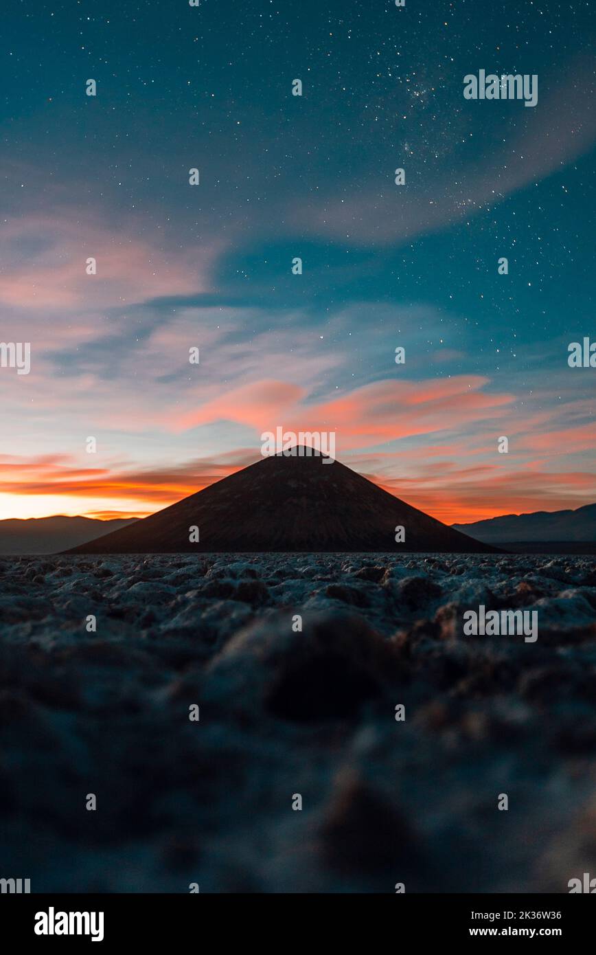 The Arita's Cone in the Arizaro salar in Salta providence in the ...