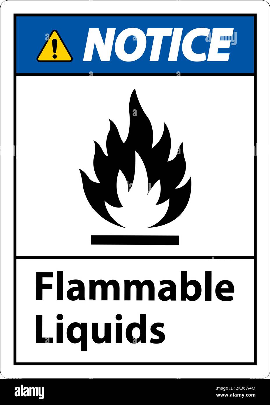 Notice Flammable Liquids Sign On White Background Stock Vector Image ...