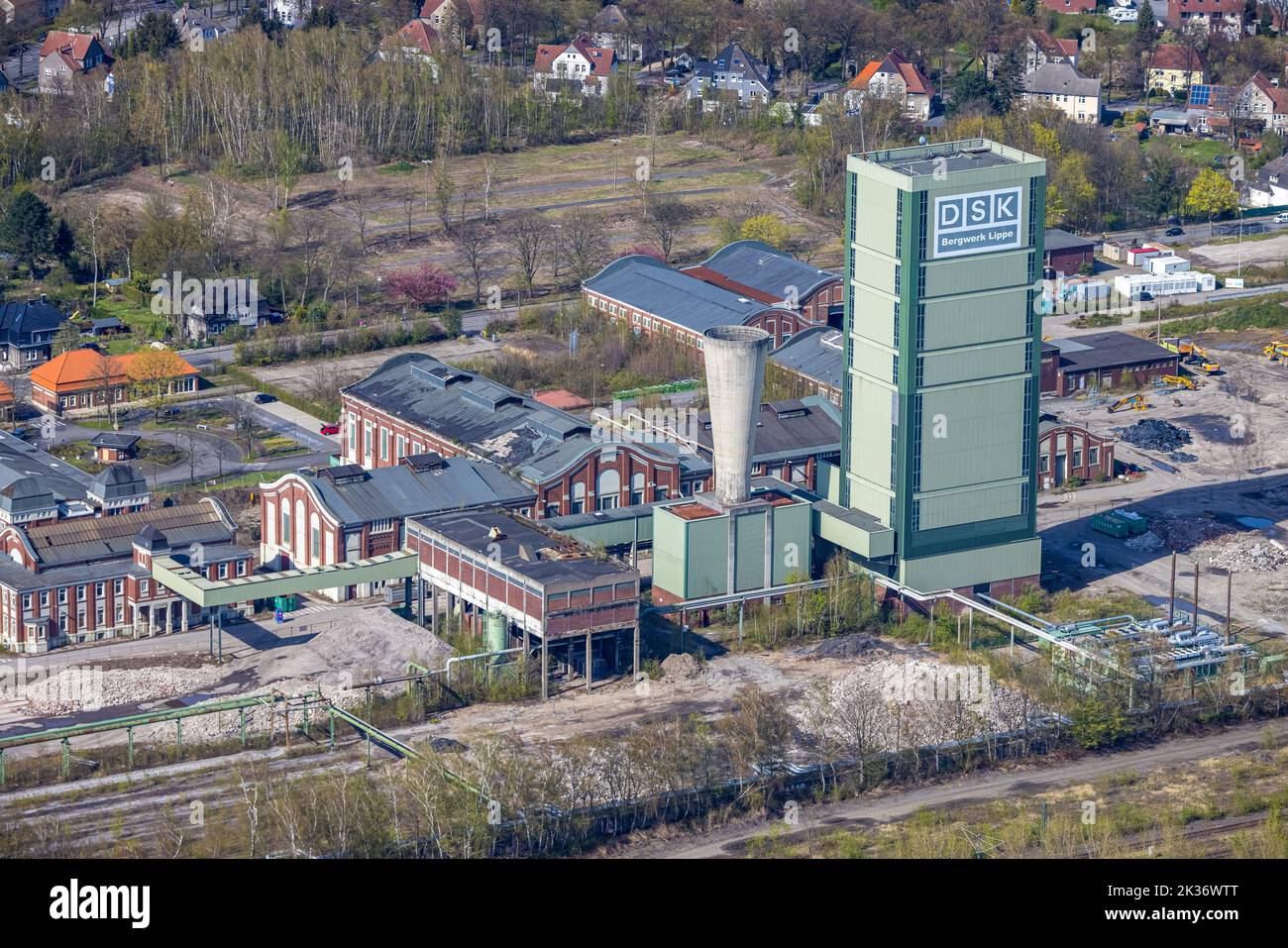 Aerial view, deconstruction of Westerholt colliery, former DSK Lippe ...