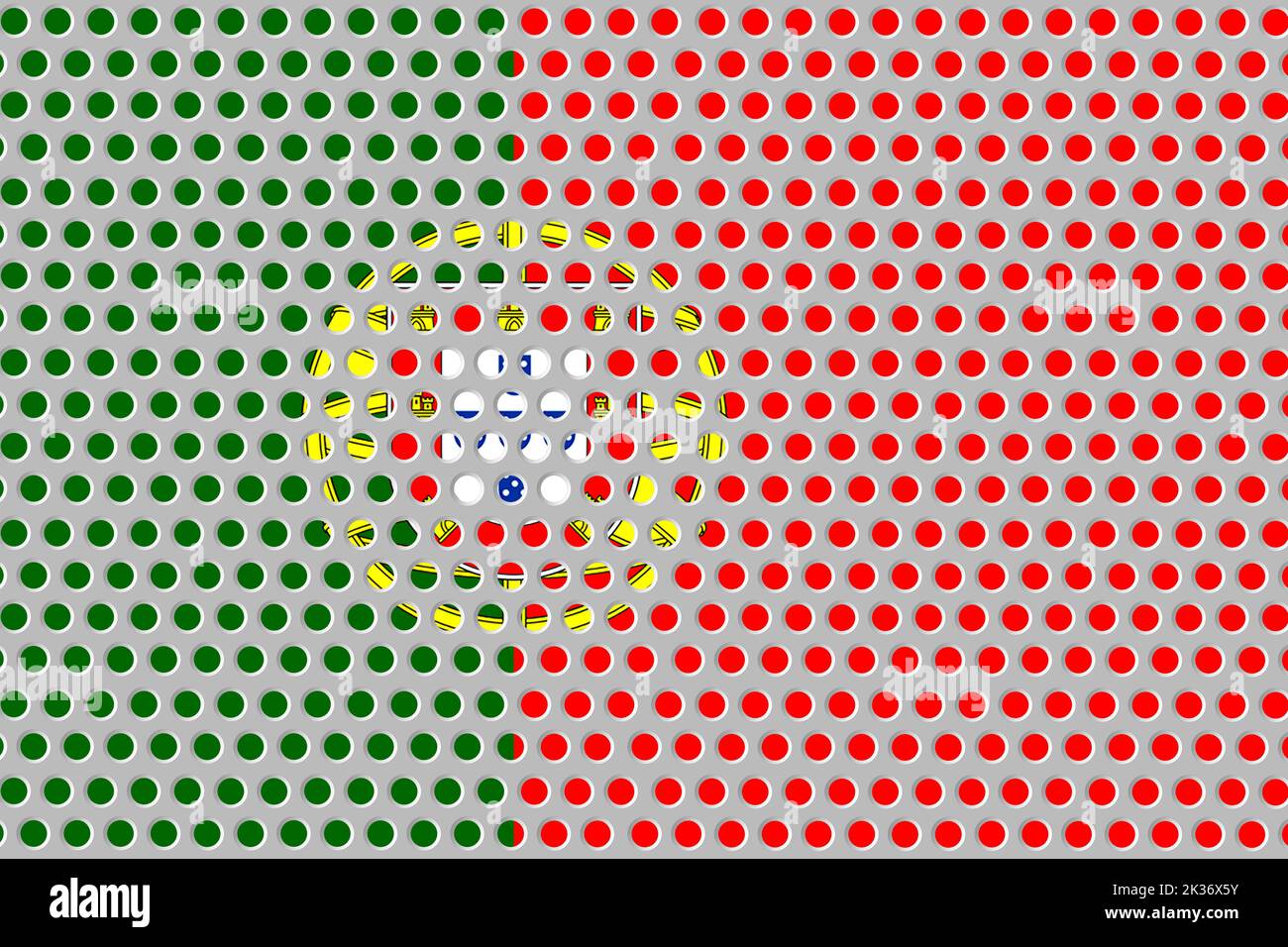 The flag of Portugal on a metal wall background Stock Photo - Alamy