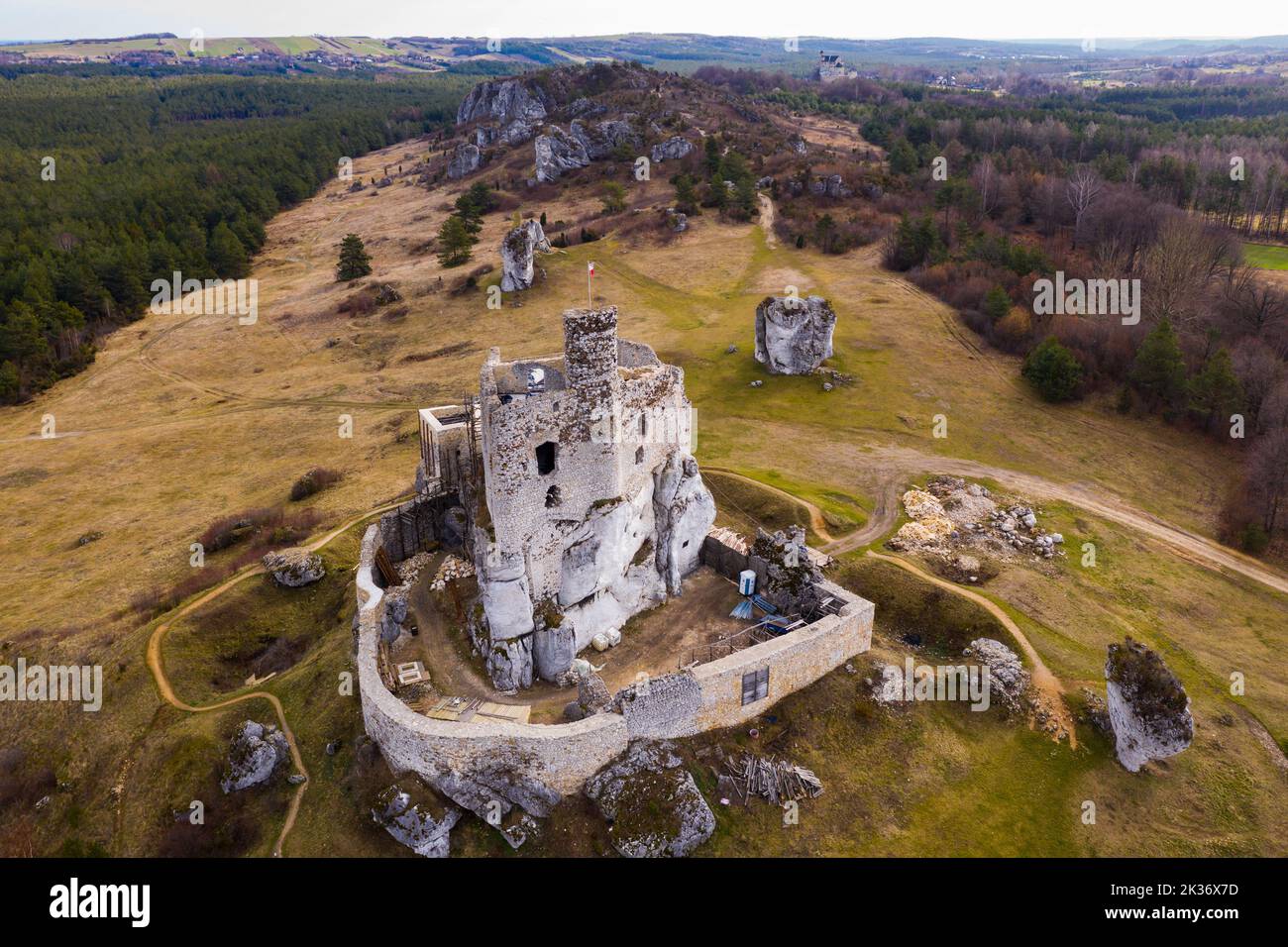 Ruined Mirow Castle, Poland Stock Photo - Alamy