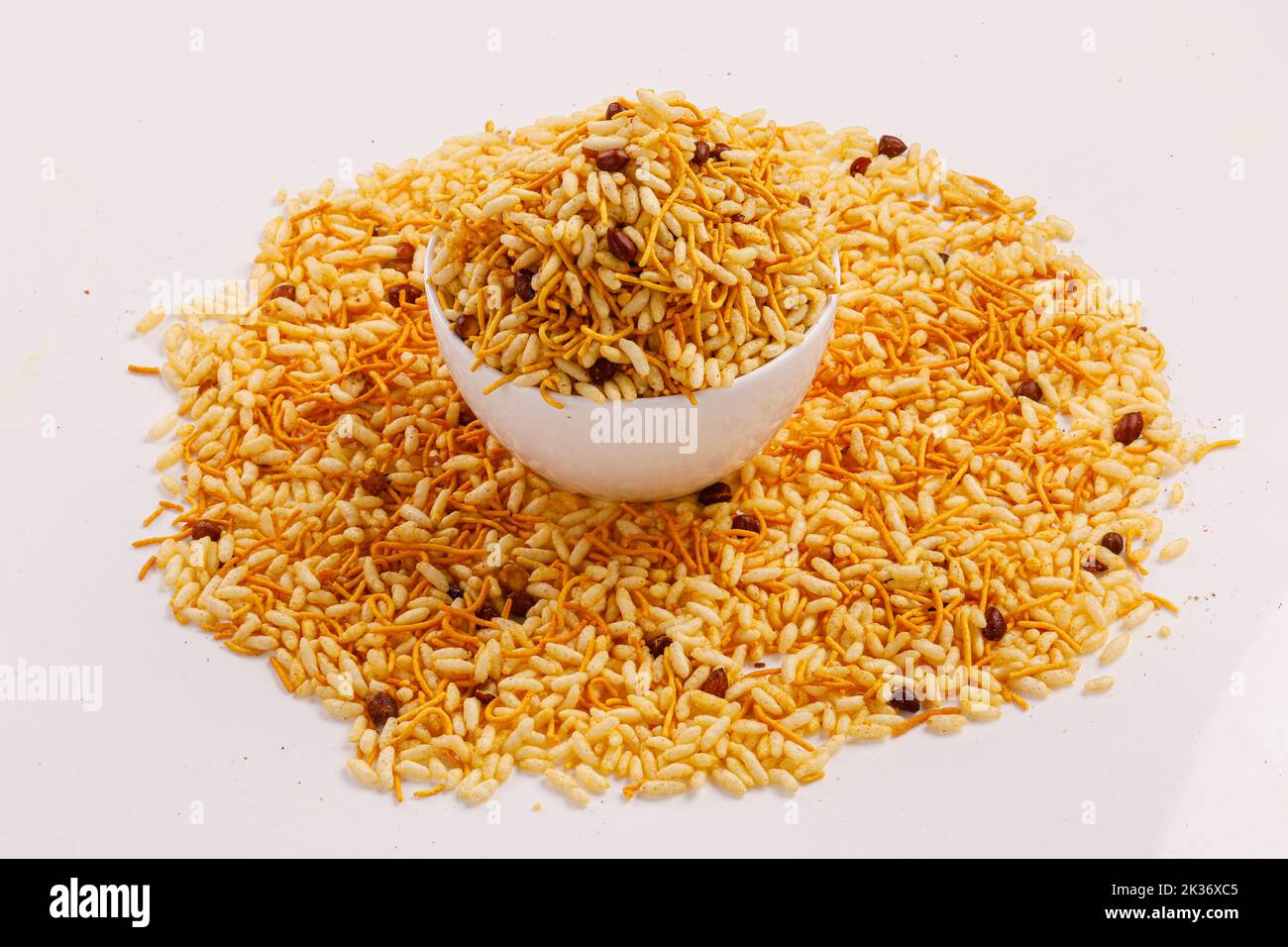 Delicious Indian sweet salty snacks "Chanachur" or Bombay Mix.Bombay ...