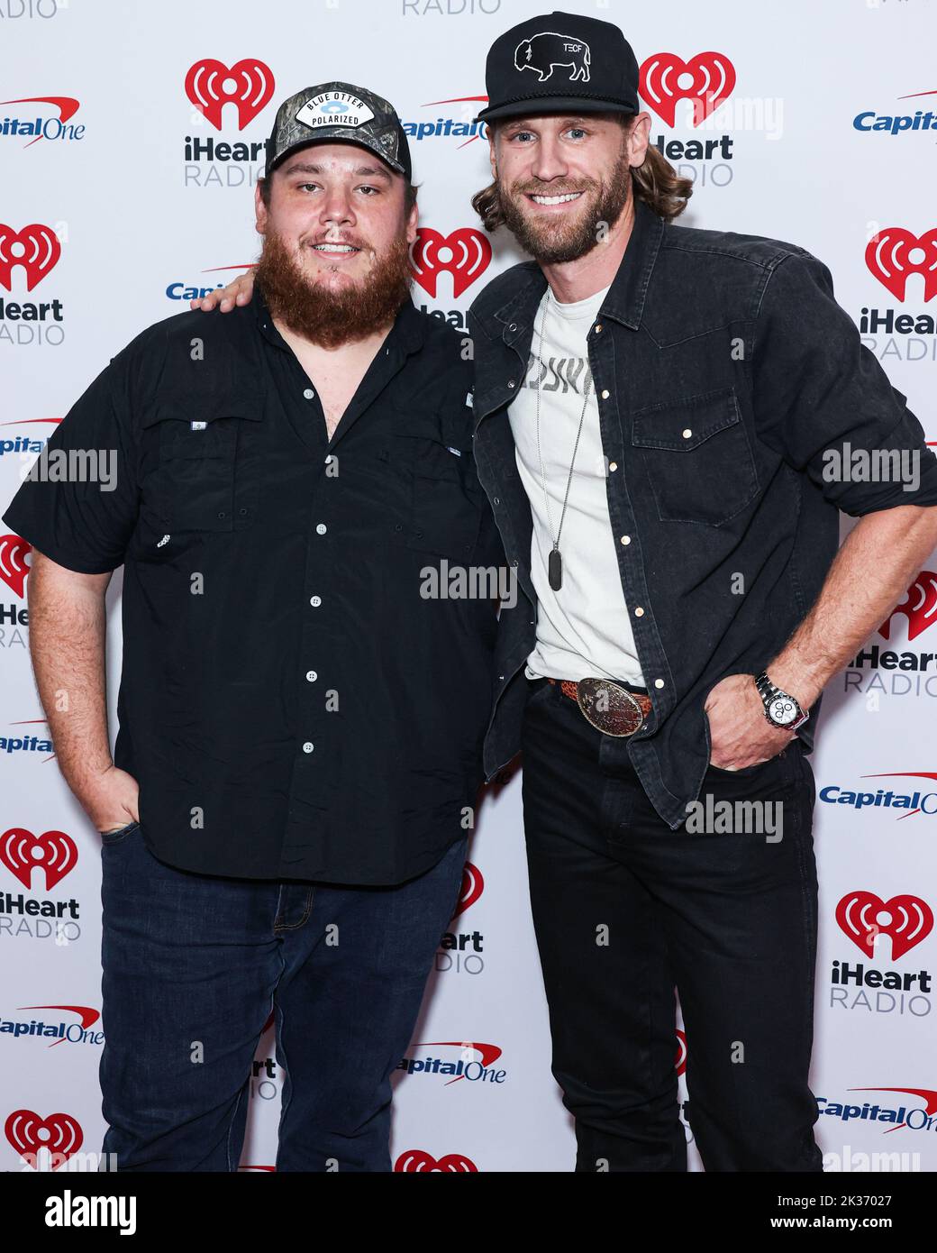 LAS VEGAS, NEVADA, USA - SEPTEMBER 24: Luke Combs and Chase Rice pose ...