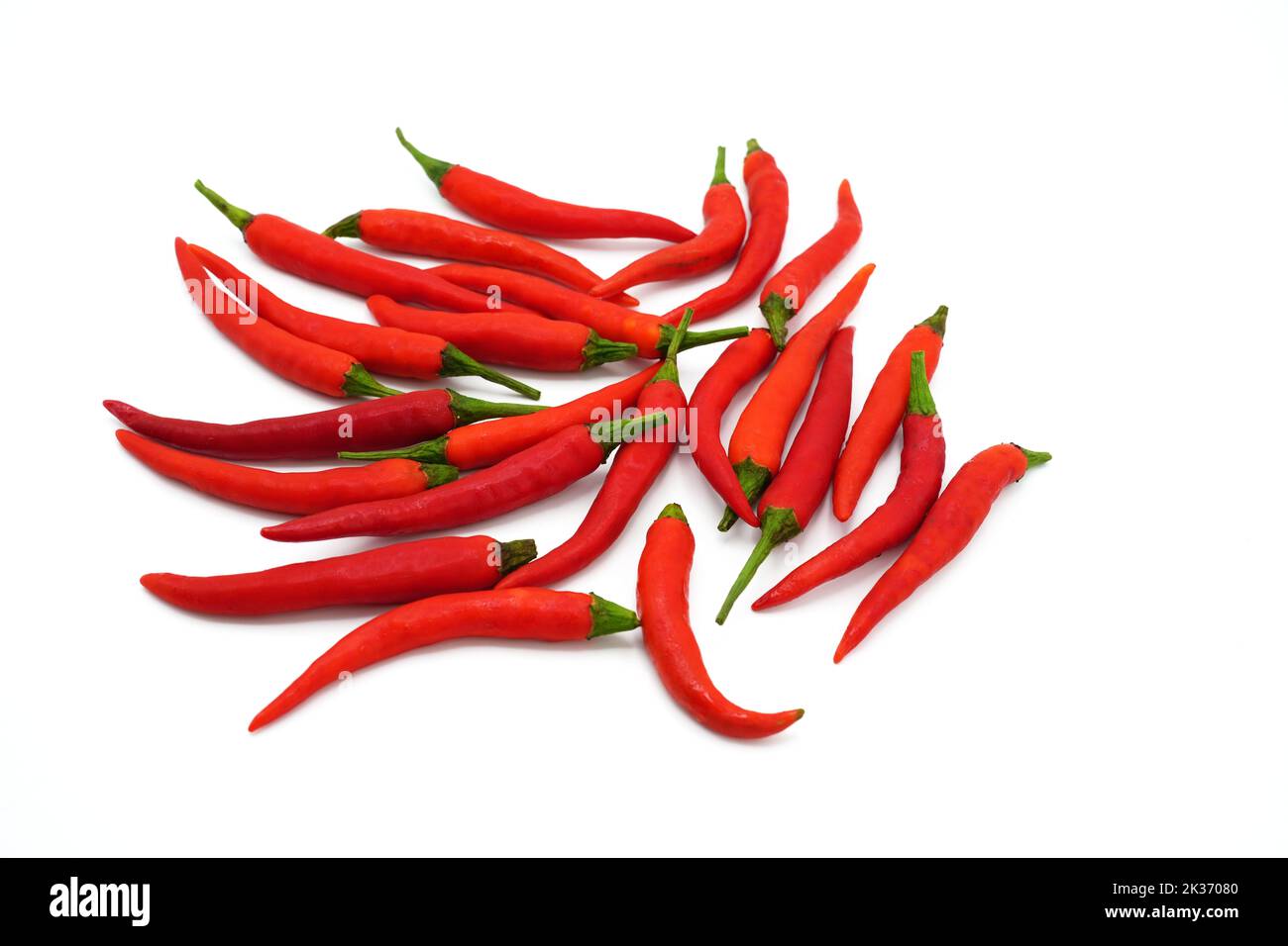 The red chili peppers isolated on a white background Stock Photo - Alamy