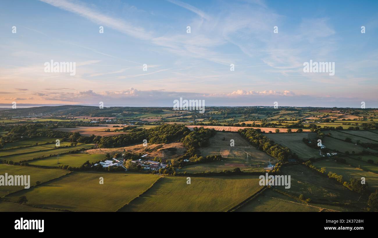 Aerial view of England Countryside Stock Photo - Alamy