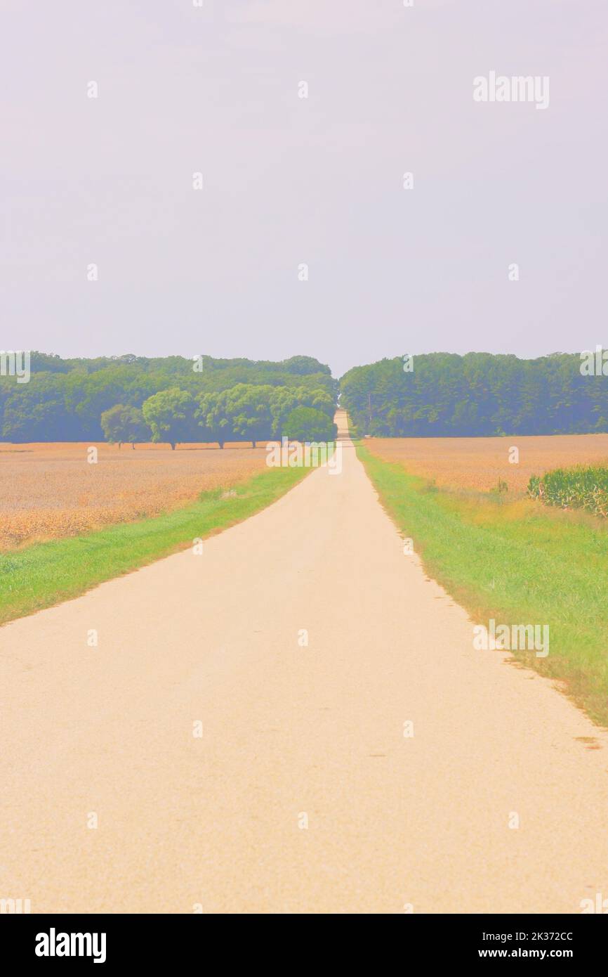 Straight country road going hi-res stock photography and images - Alamy