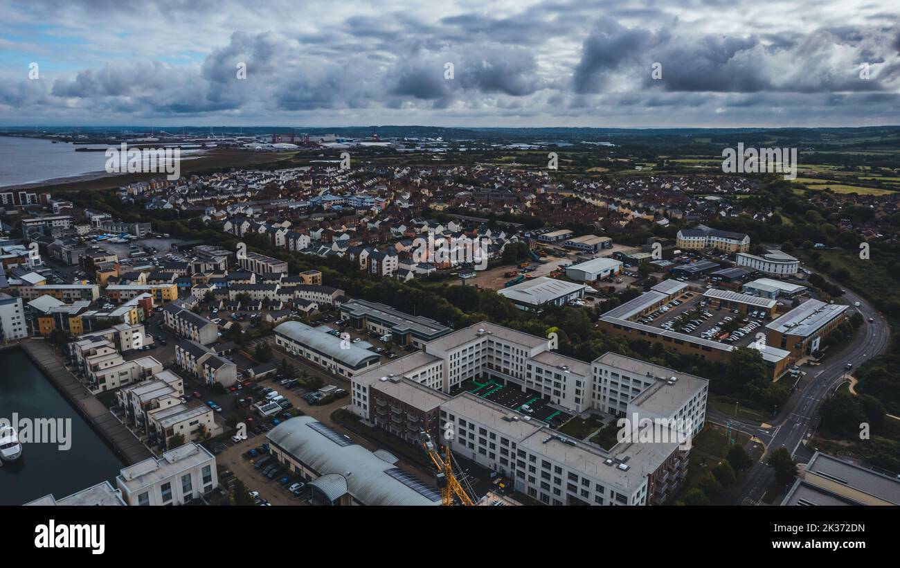 aerial view of Portishead, Bristol Stock Photo - Alamy