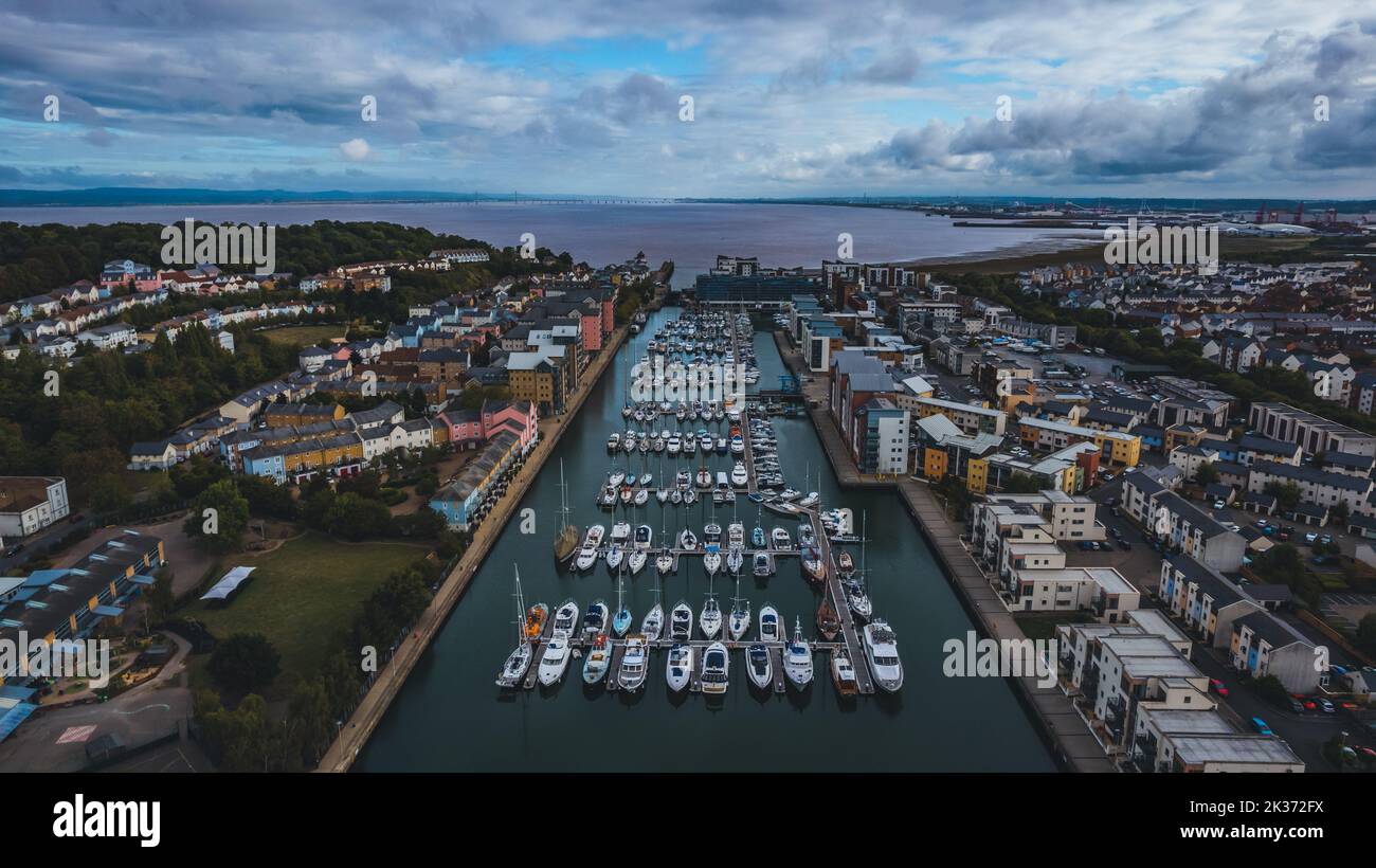 Aerial view of Marina Stock Photo - Alamy