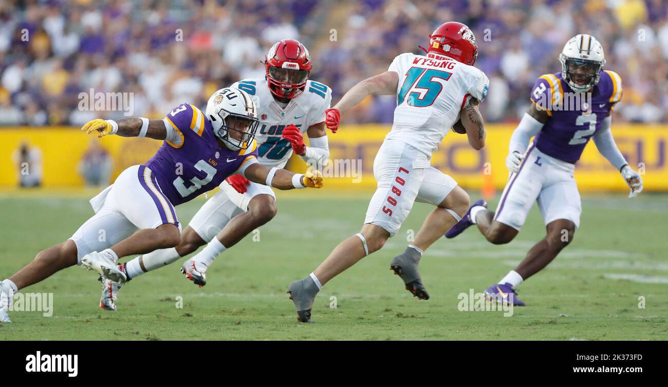 LSU Tigers safety Greg Brooks Jr. (3) and cornerback Mekhi Garner (2 ...