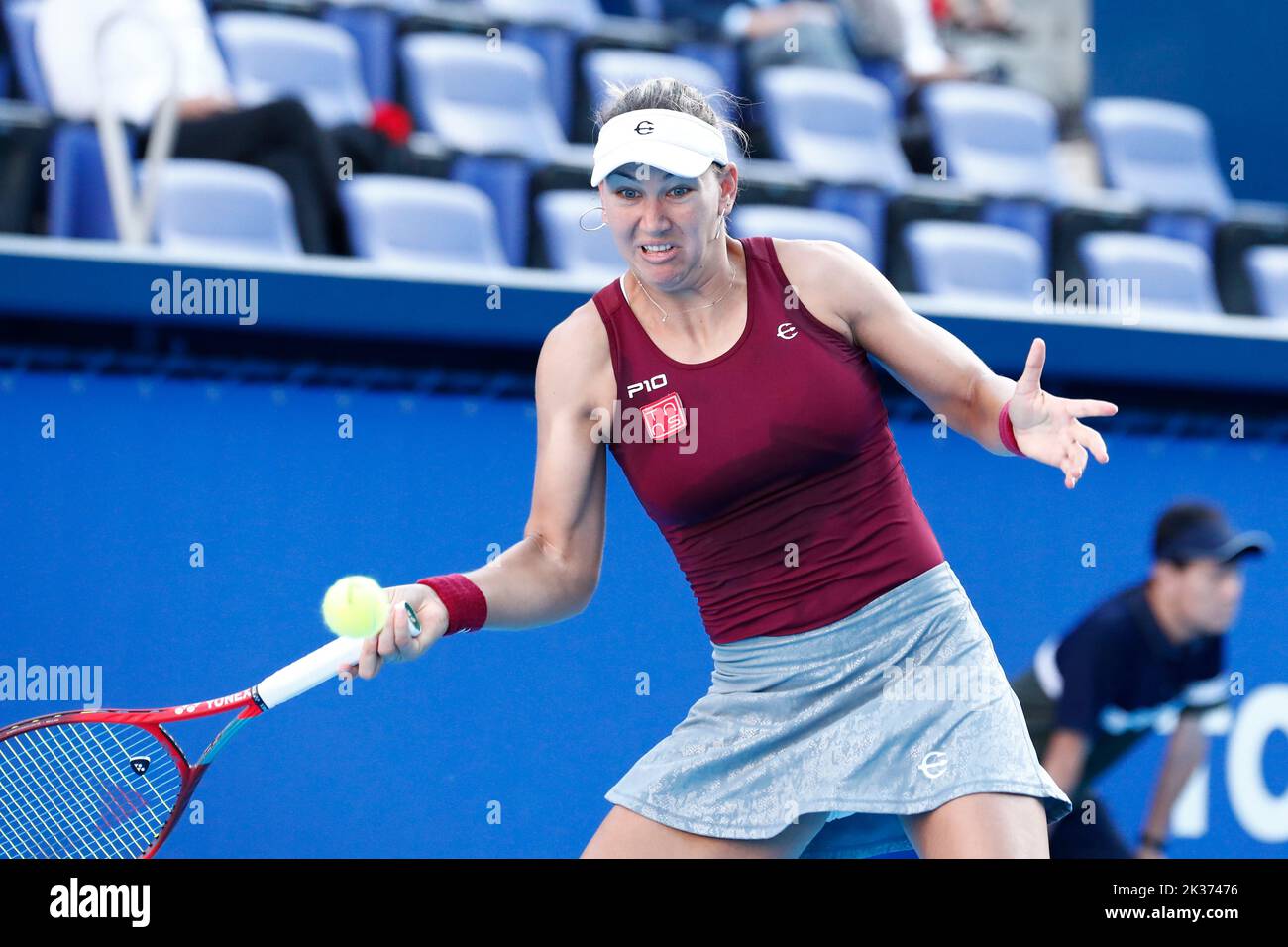 September 25, 2022, Tokyo, Japan: Nicole MELICHAR-MARTINEZ (USA) hits a ...