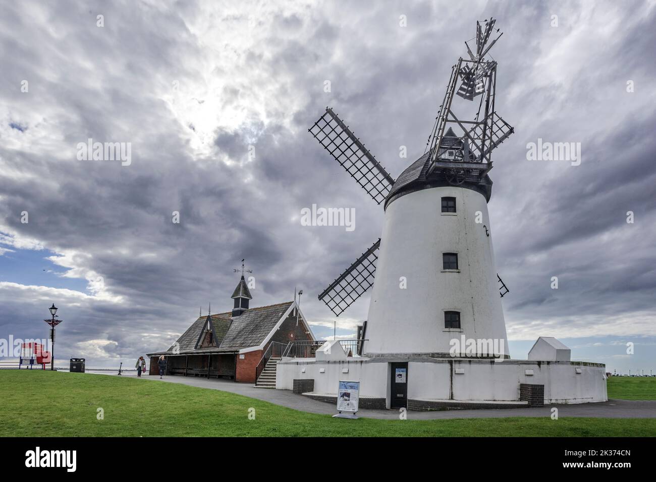Lytham St Annes windmill on the seafront of the Lancshire resort Stock ...