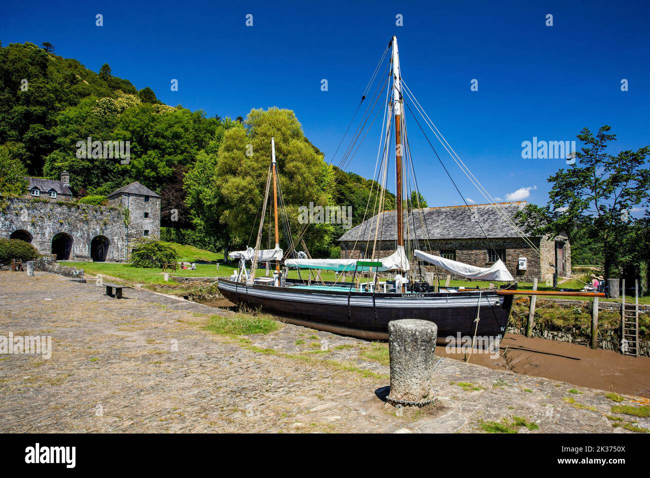 Shamrock, an 1899 Tamar sailing barge undergoing preservation at ...