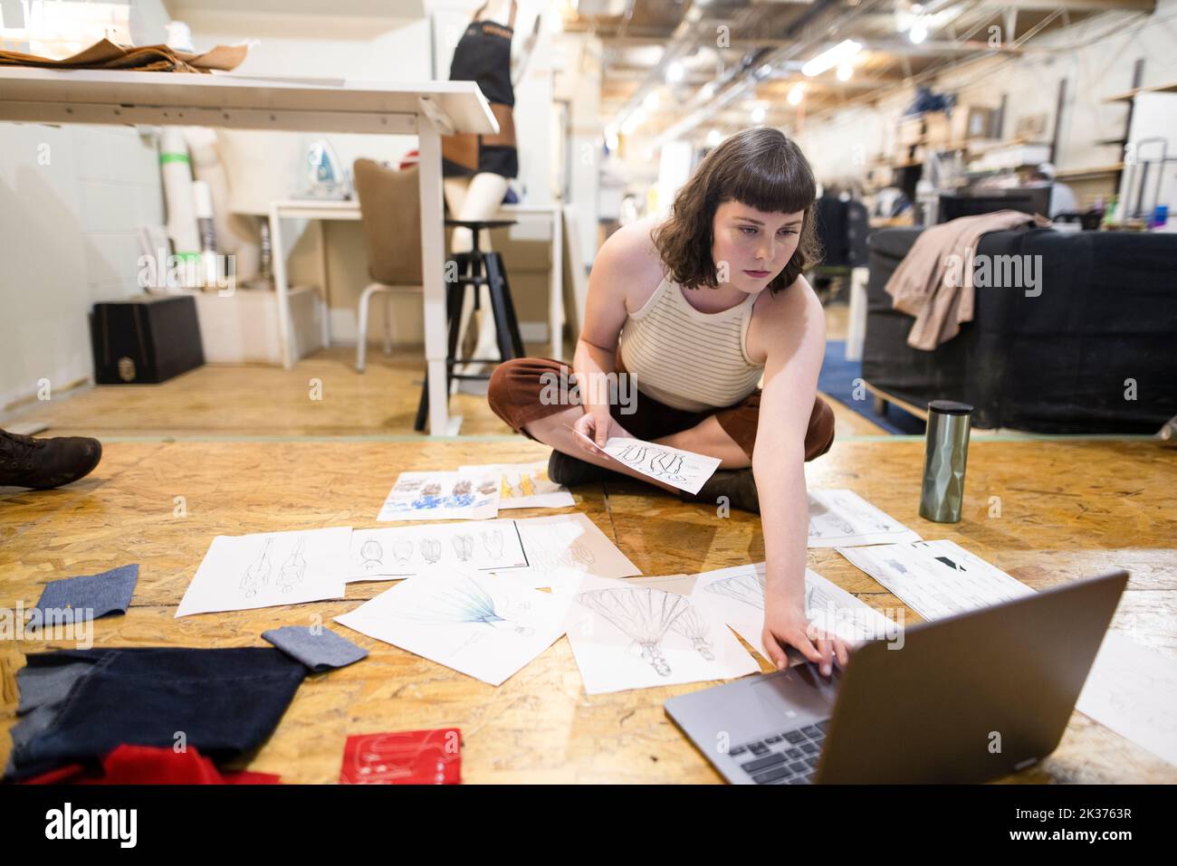 Fashion design studio with laptop hi-res stock photography and images ...