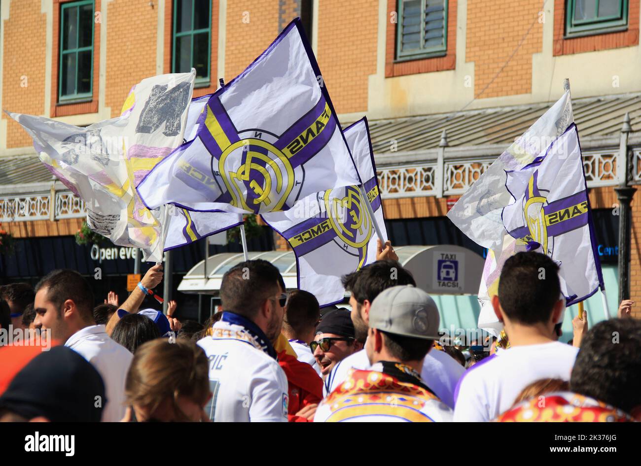 Real Madrid Fans party in Cardiff before the 2017 UEFA Champions League ...