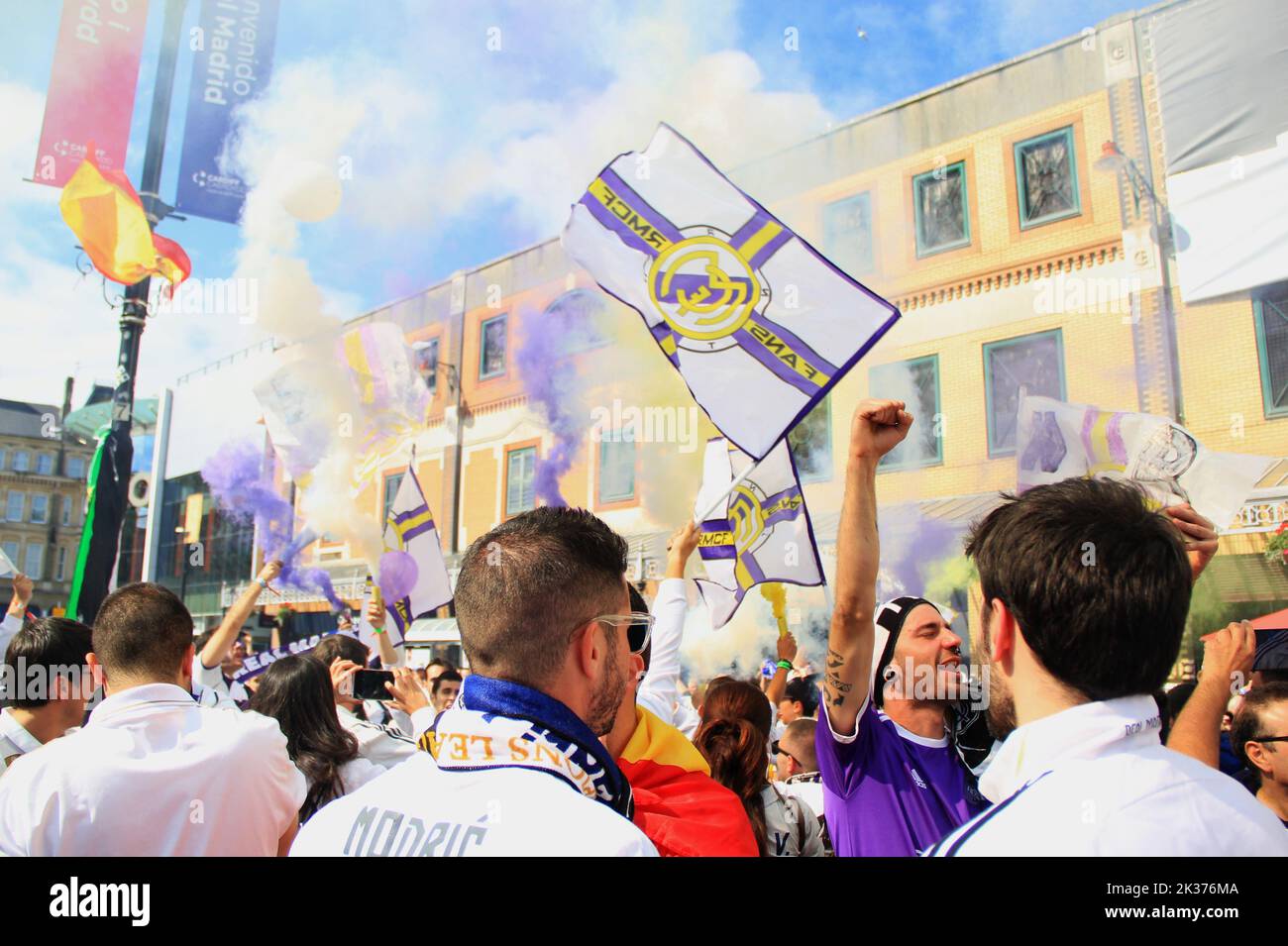 Real Madrid Fans party in Cardiff before the 2017 UEFA Champions League ...