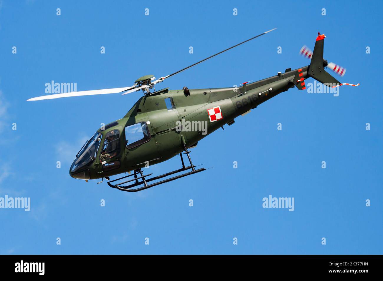 Radom, Poland - August 25, 2013: Military helicopter at air base. Air ...
