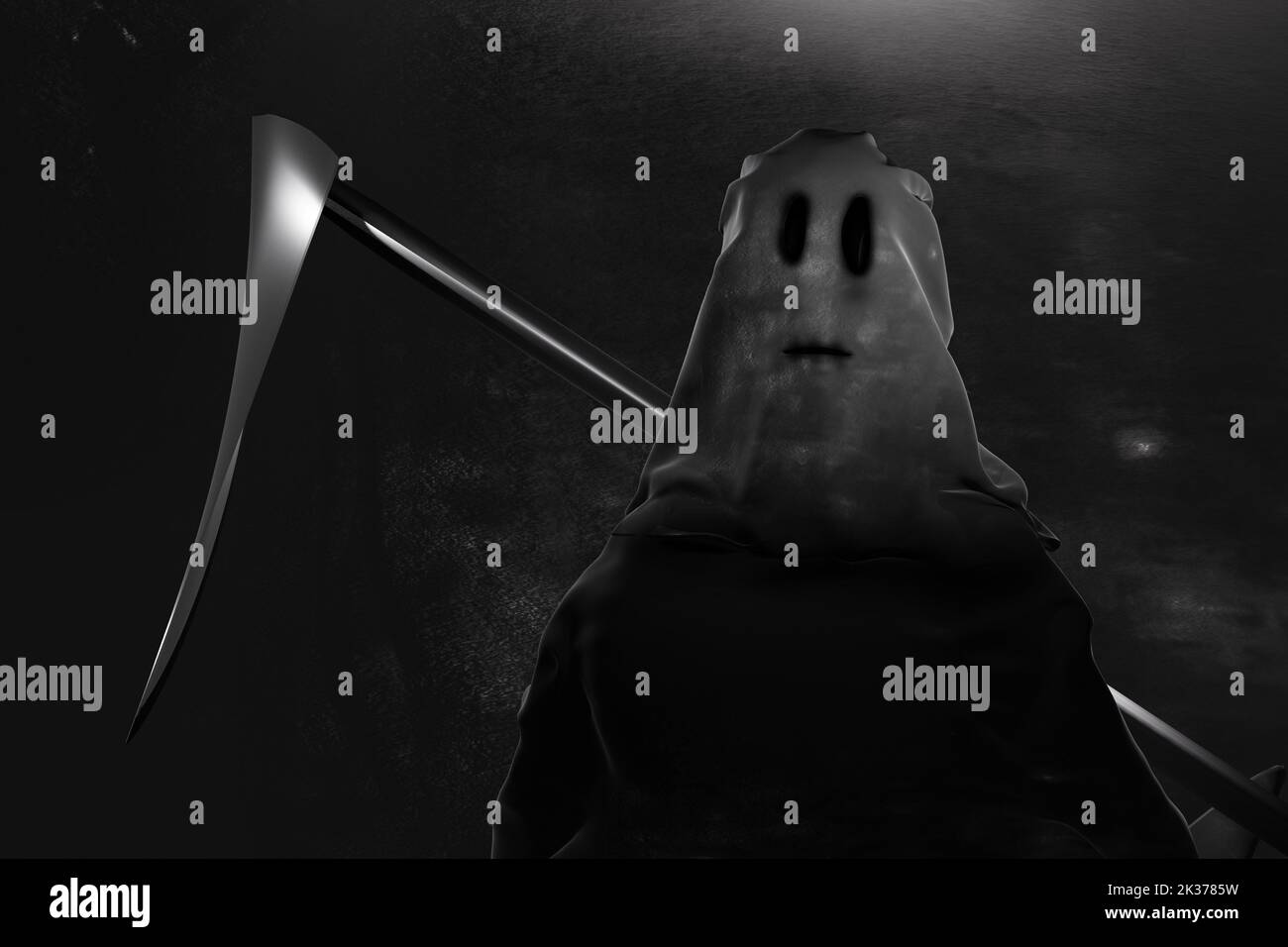 Ghost isolated on black background. 3D render illustration Stock Photo ...