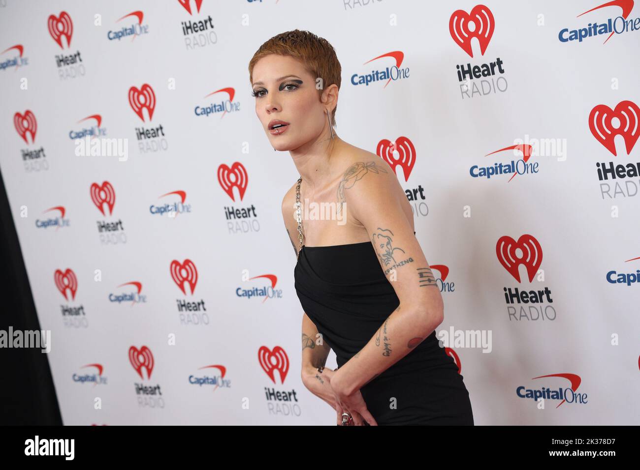 Las Vegas, United States. 24th Sep, 2022. Halsey arrives for the ...