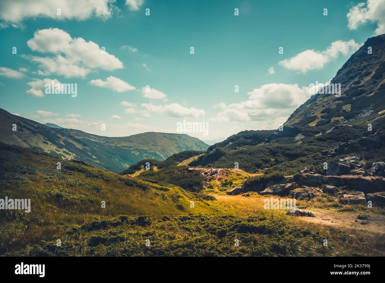 Vintage mountain landscape majestic hi-res stock photography and images ...