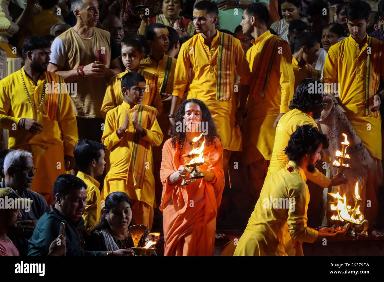 September 23, 2022, Rishikesh, Uttarakhand, India: Sadhvi Bhagawati ...