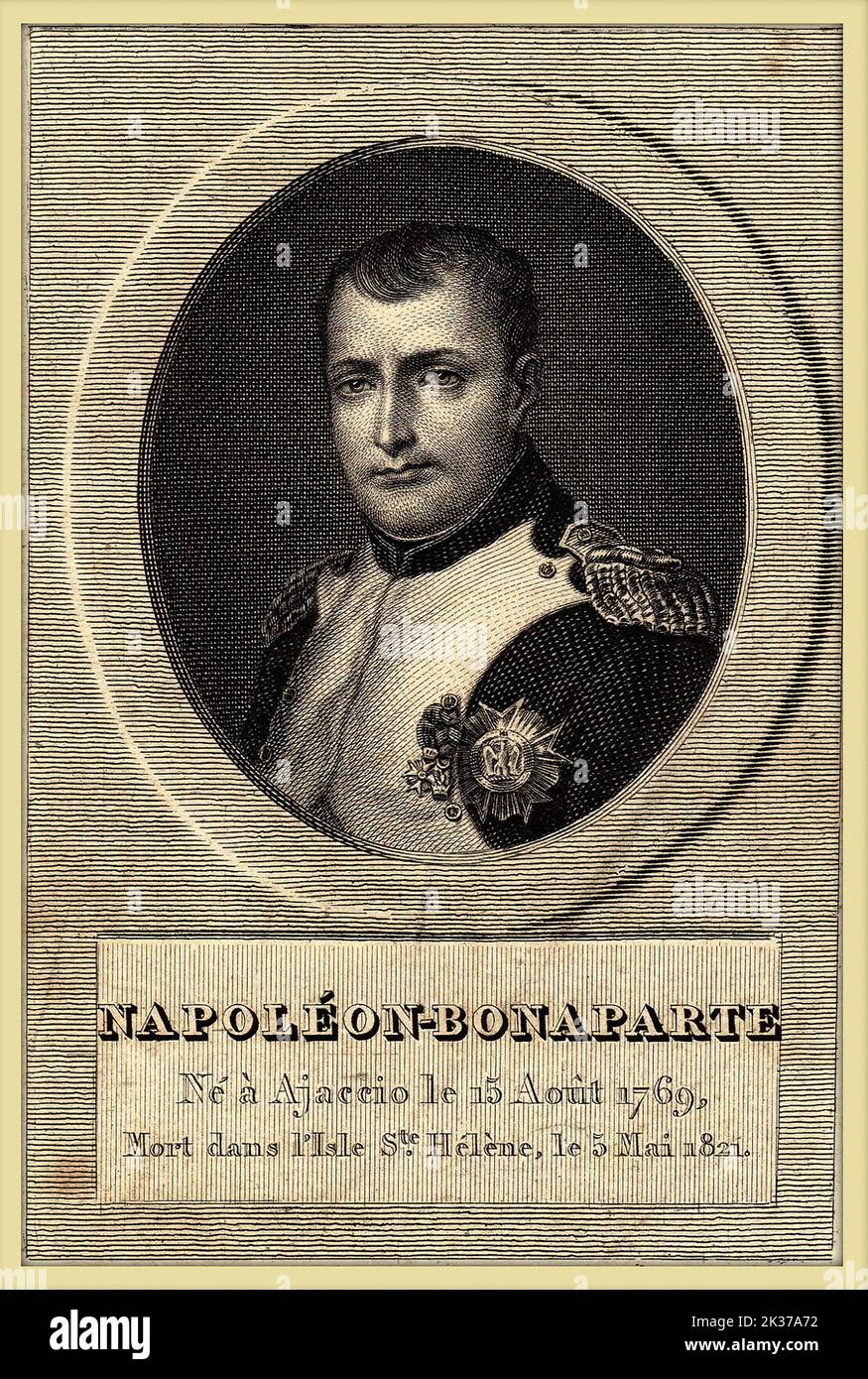 Napoleon Bonaparte Portrait August 1769 15th April St Helena Island 5th ...