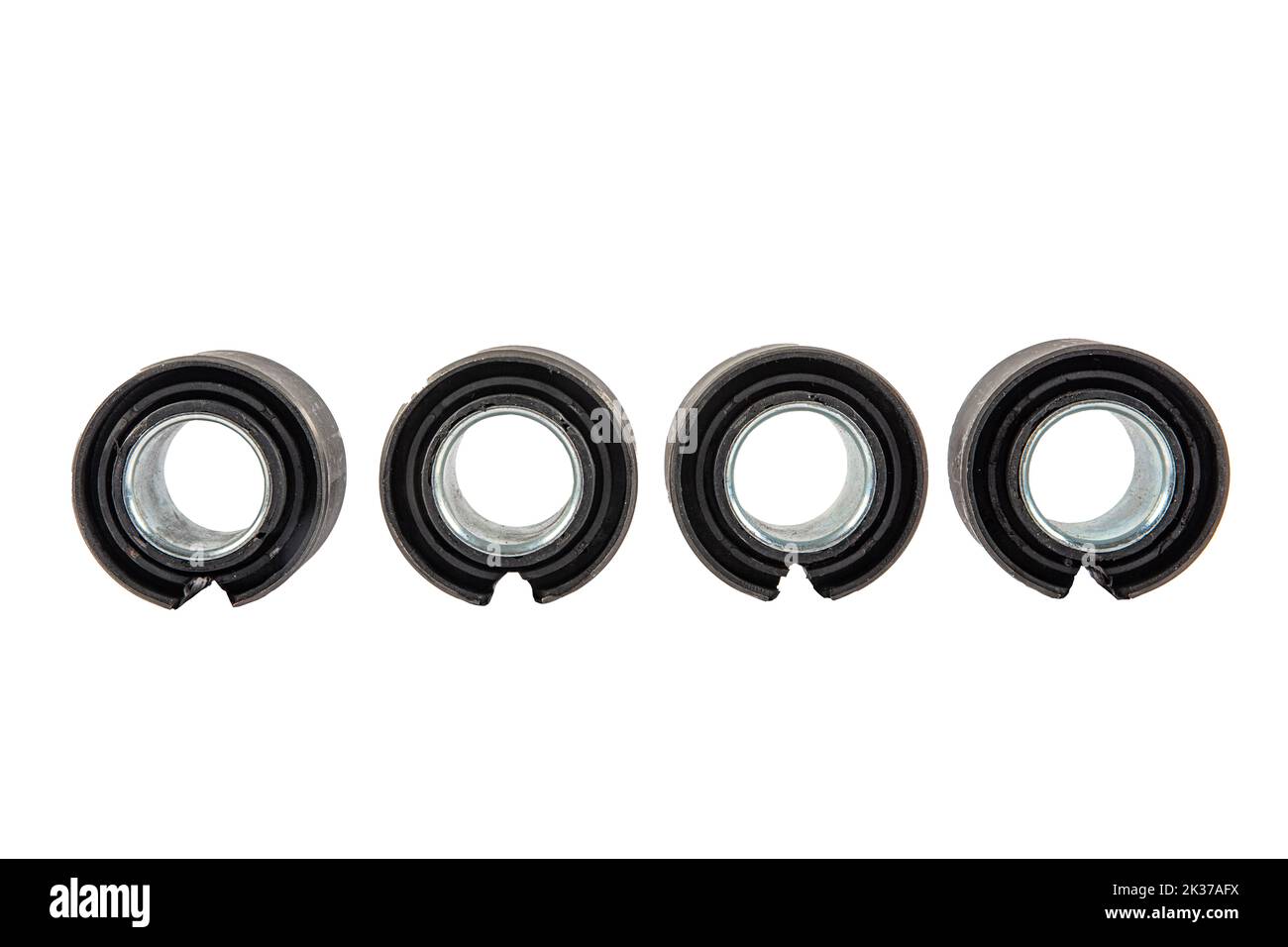 the rubber one is covered with metal. silent block of truck springs ...