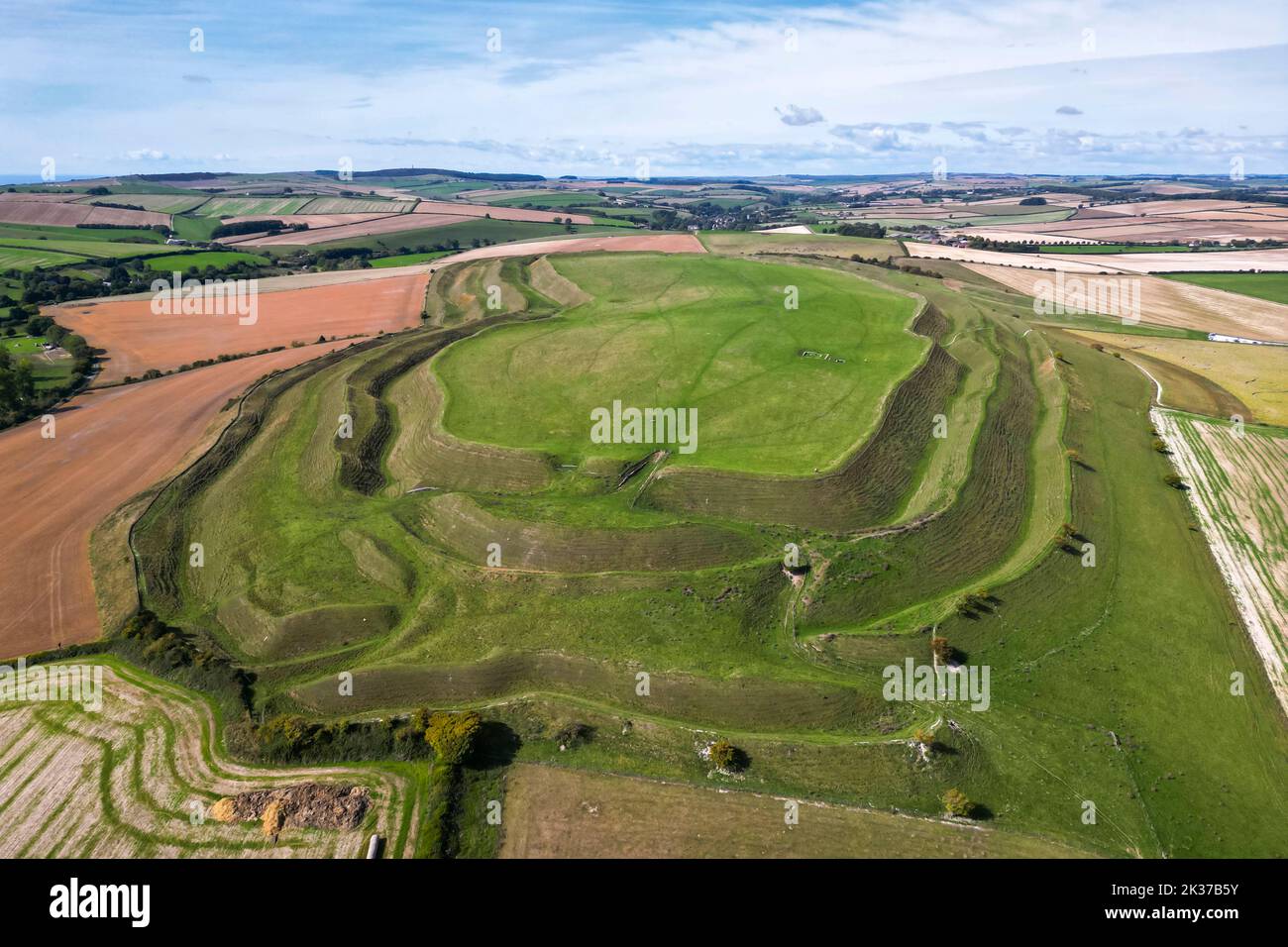 Maiden castle aerial hi-res stock photography and images - Alamy