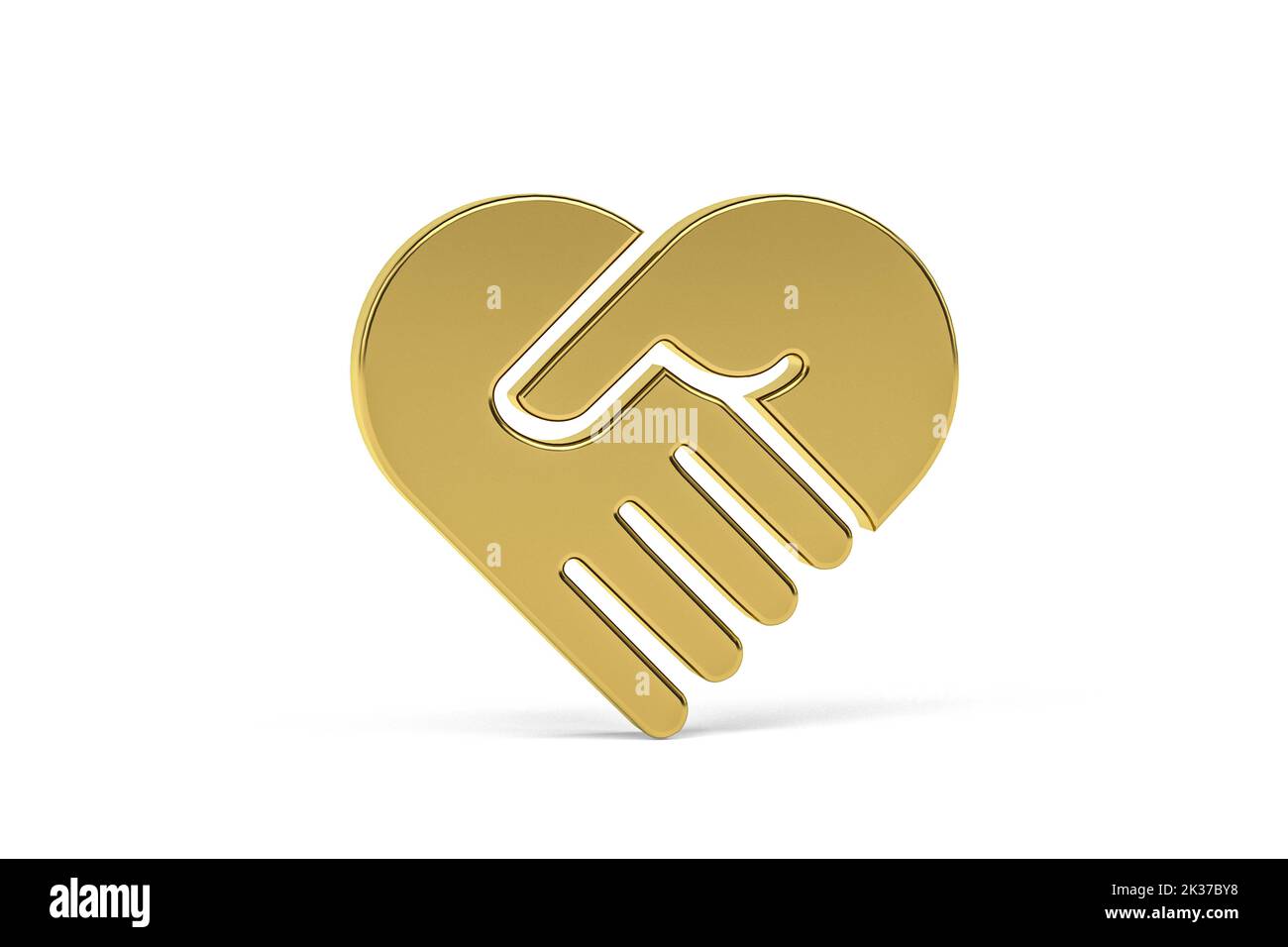 Golden 3d health icon isolated on white background - 3D render Stock ...