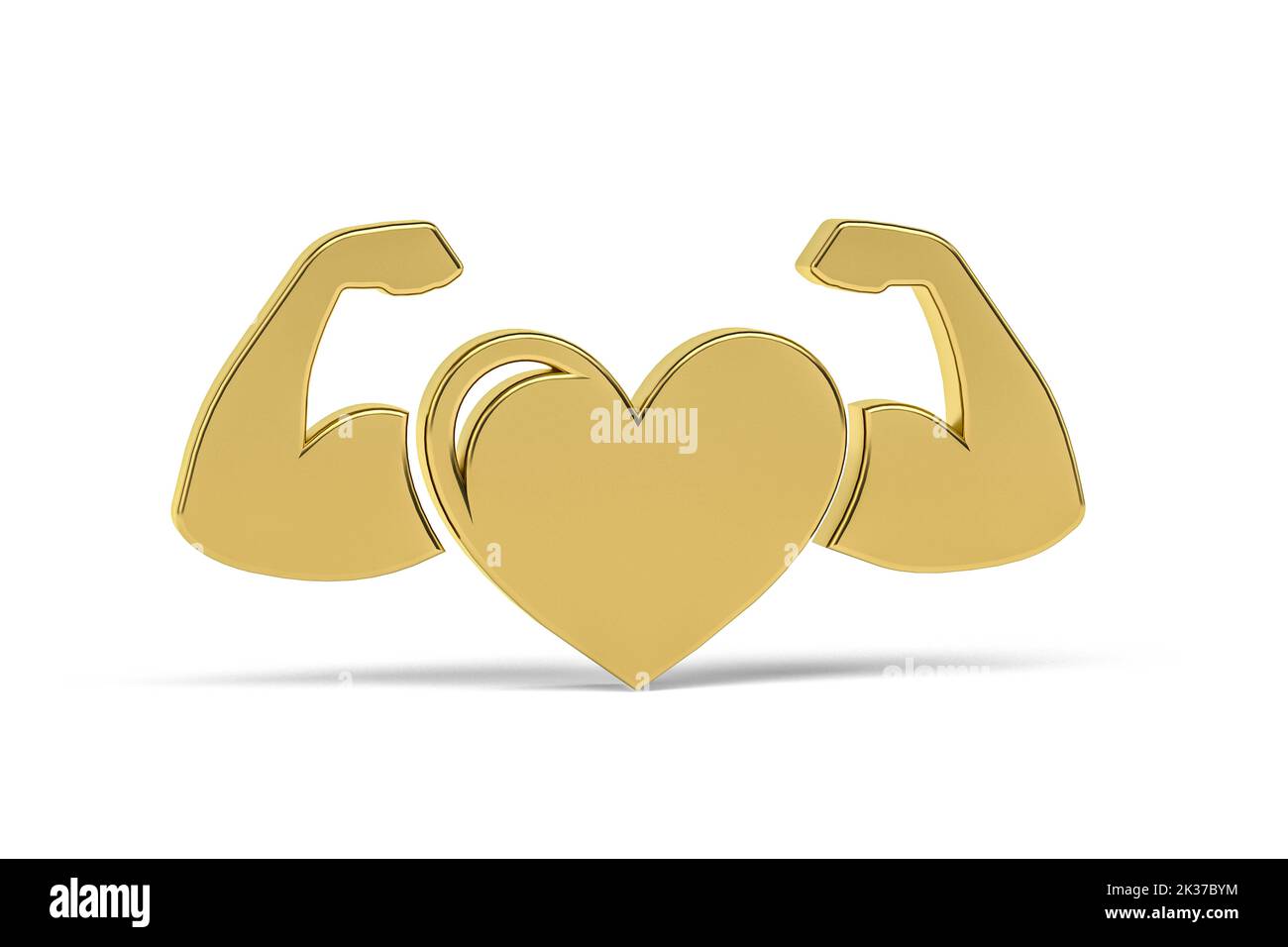Golden 3d health icon isolated on white background - 3D render Stock ...