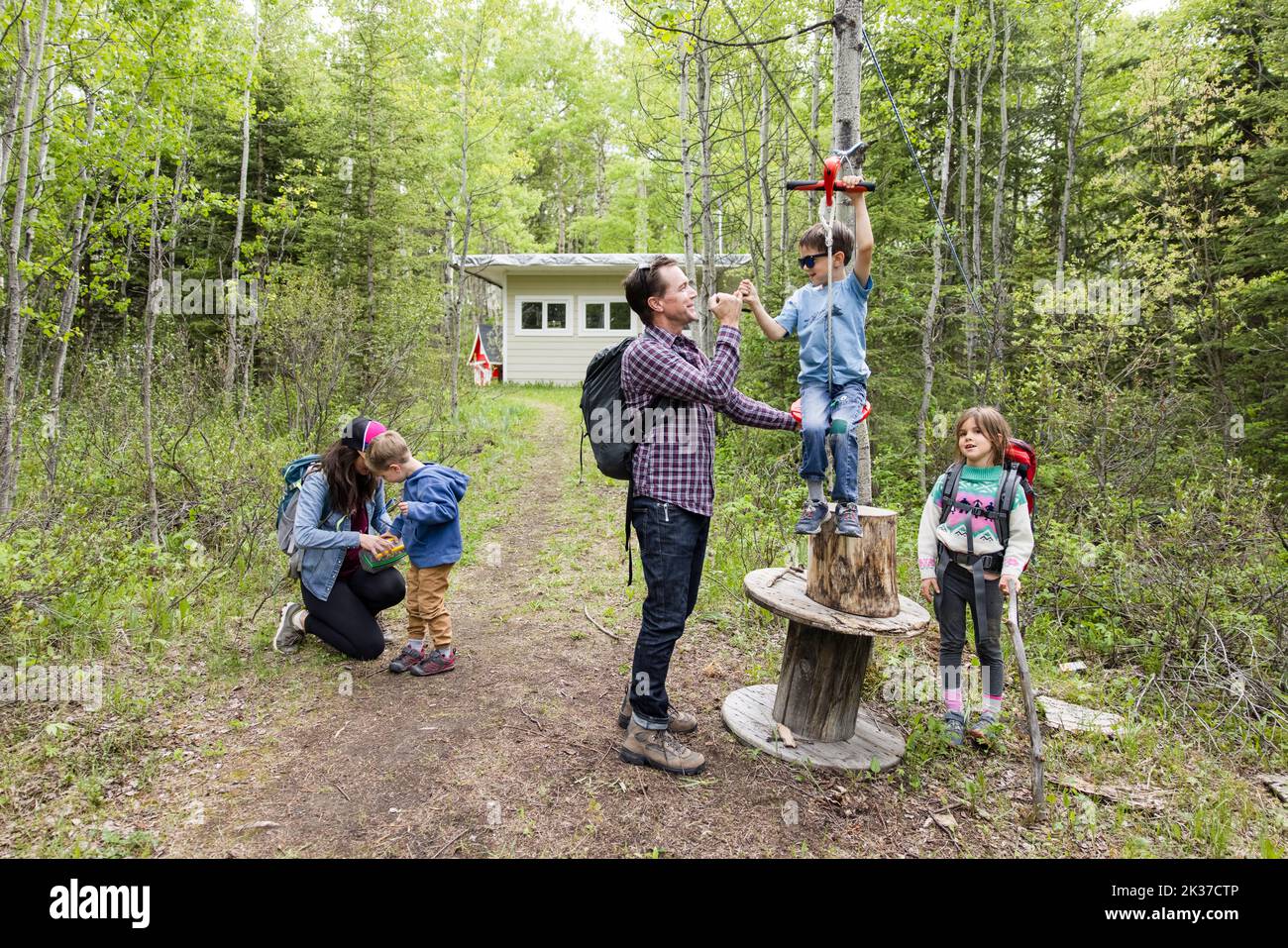 Zipwire forest hi-res stock photography and images - Alamy