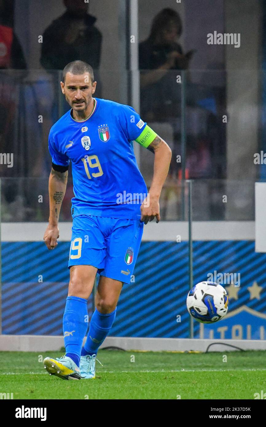 Italy's Leonardo Bonucci during Italy vs England, football UEFA Nations ...