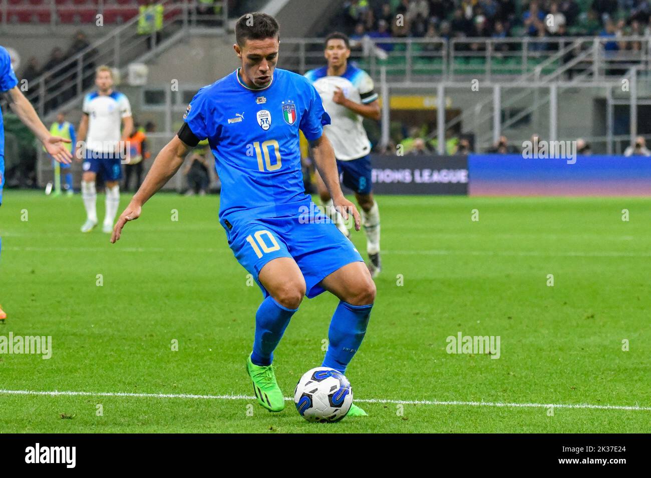 Italy's Giacomo Raspadori during Italy vs England, football UEFA ...