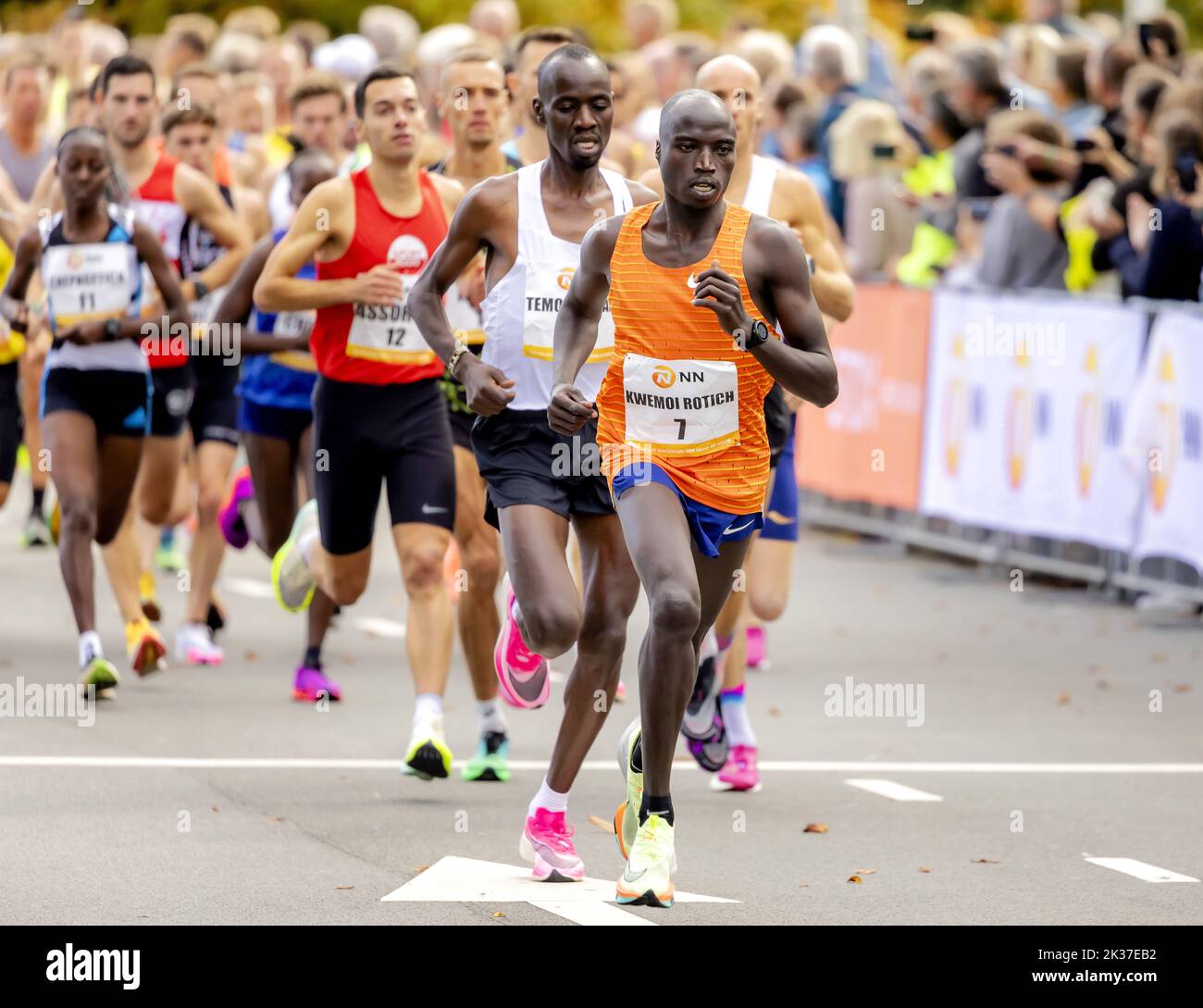 THE HAGUE - Andrew Rotich Kwemoi in action during the 46th edition of the CPC Loop. ANP ROBIN ...