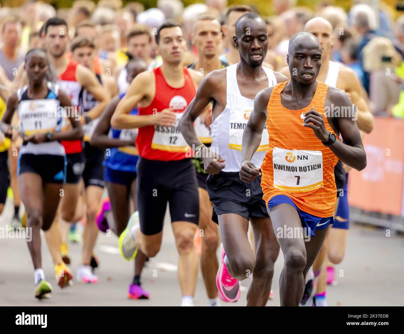 THE HAGUE - Andrew Rotich Kwemoi in action during the 46th edition of the CPC Loop. ANP ROBIN ...