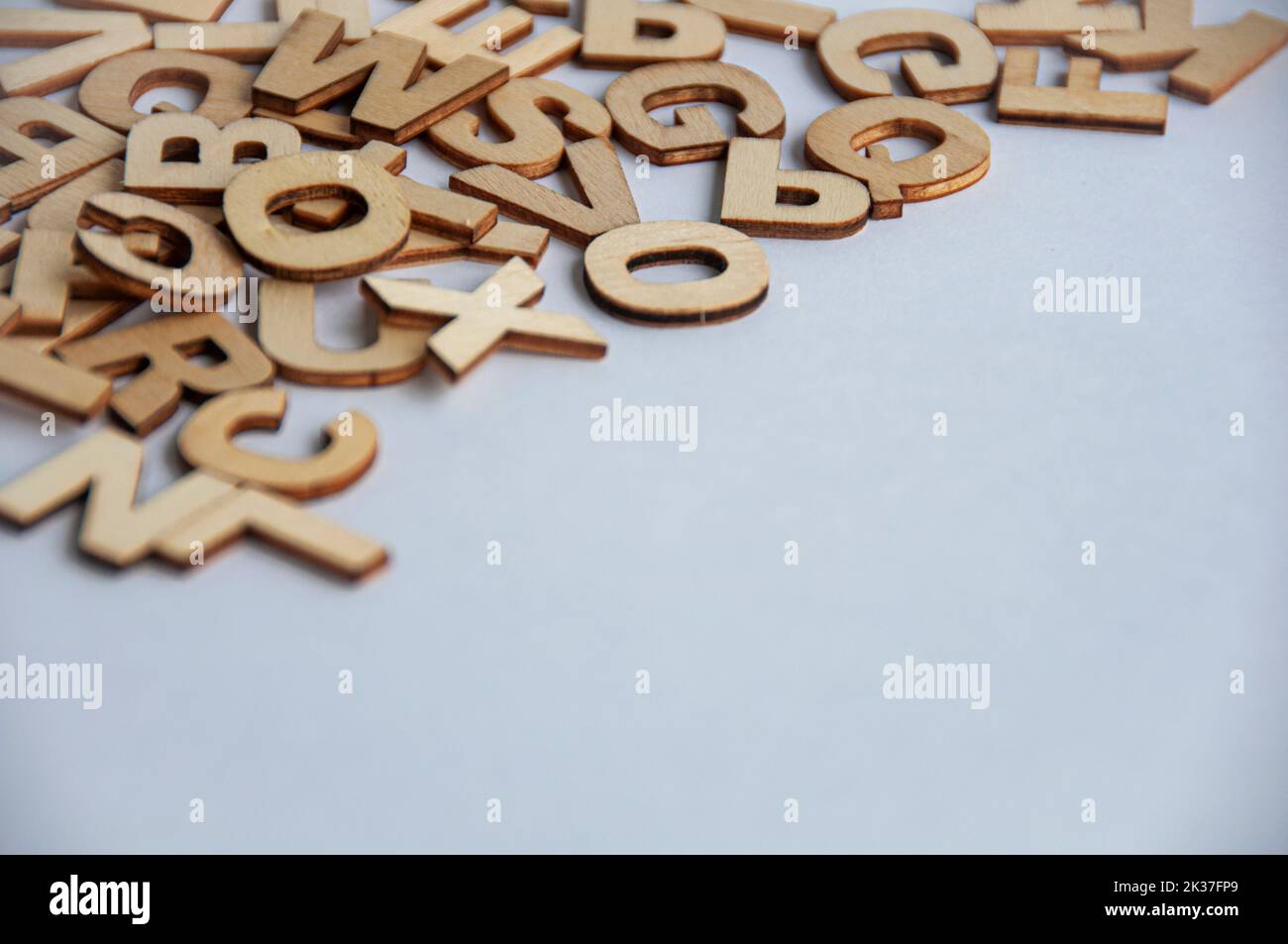 Alphabets on with cover background with customizable space for text ...