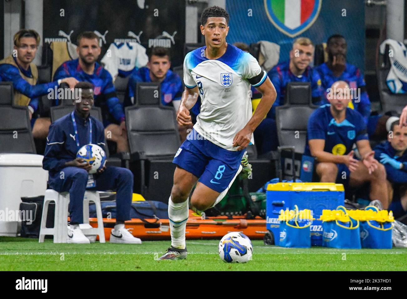England's Jude Bellingham during Italy vs England, football UEFA ...