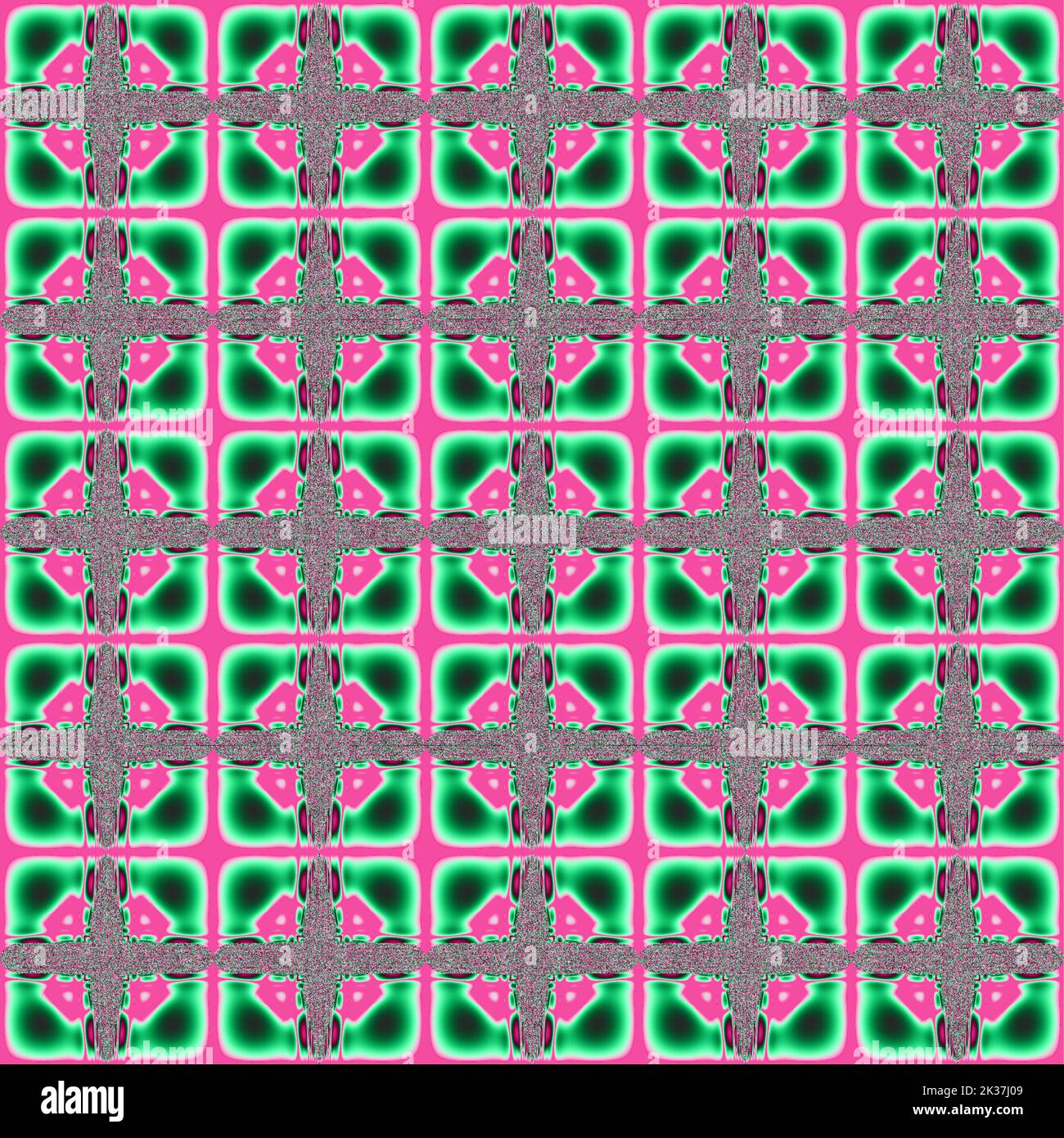 geometric seamless symmetrical red-green pattern, bright pattern on a ...