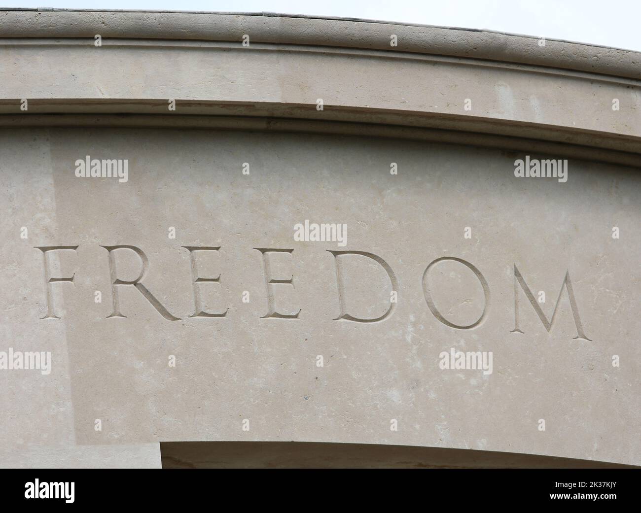 large FREEDOM text that indicates the basic concept of democracy and ...
