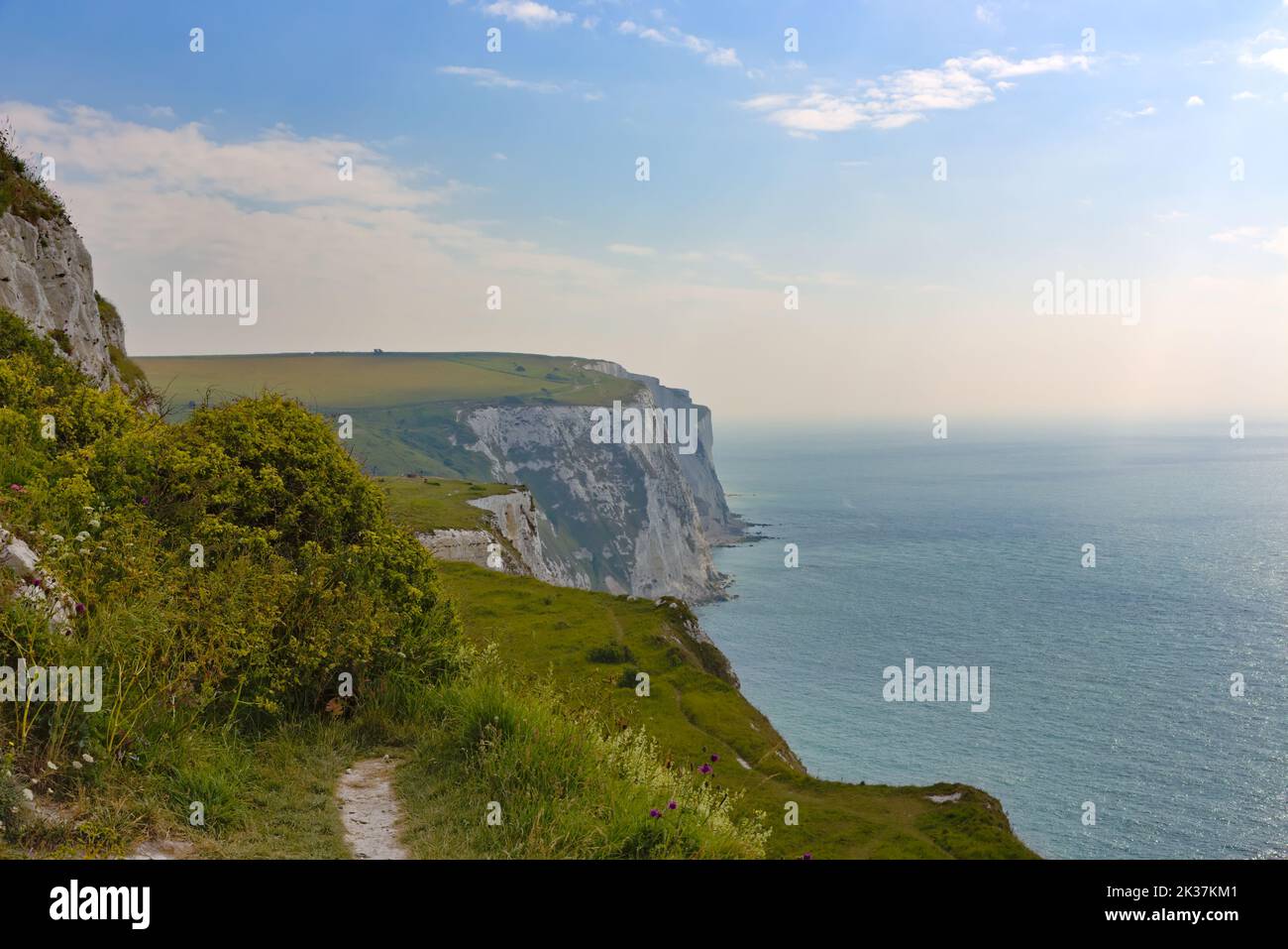 Landscape photo of White Cliffs of Dover taken from National Trust park ...
