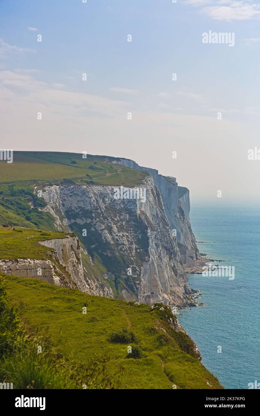Close photo of White Cliffs of Dover taken from National Trust park in ...