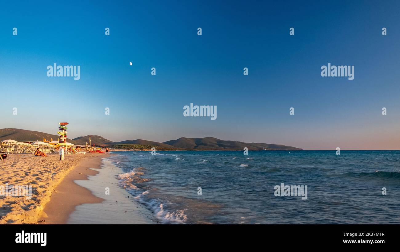 Summer day at Is Arenas Biancas, a beautiful beach in the south-west of ...